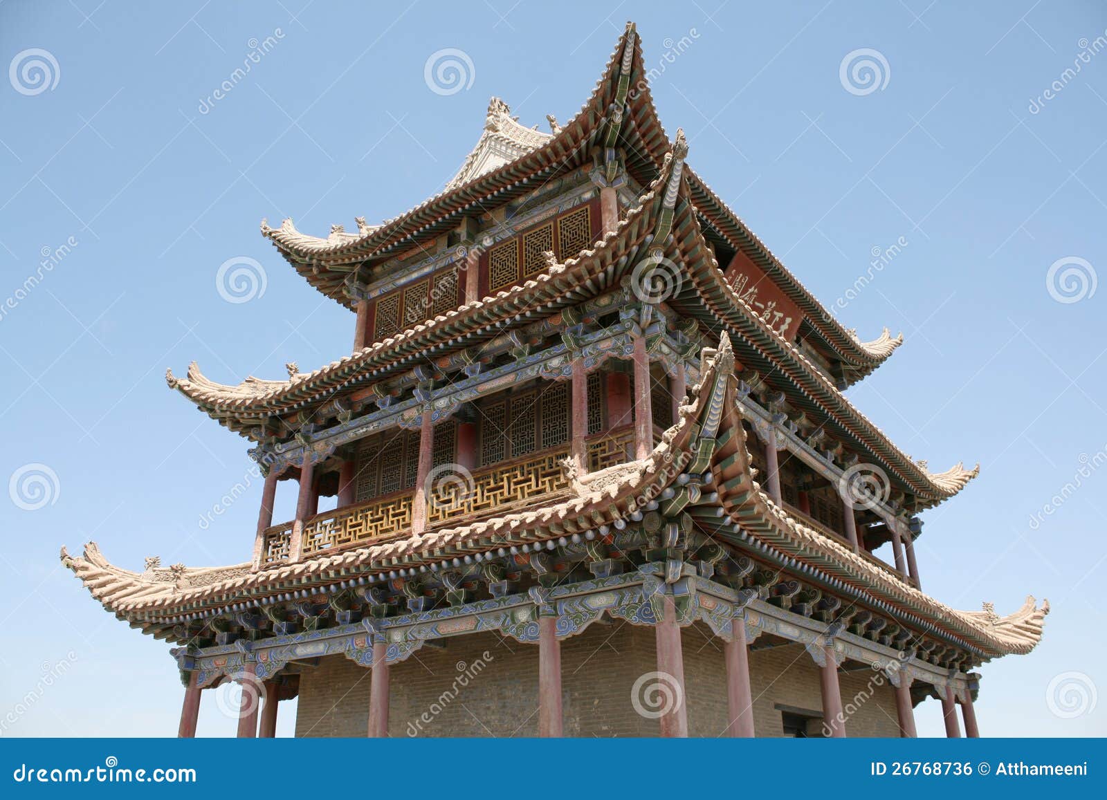 Jia Yu Guan Fort, the Ancient Great Wall China Stock Photo - Image of ...