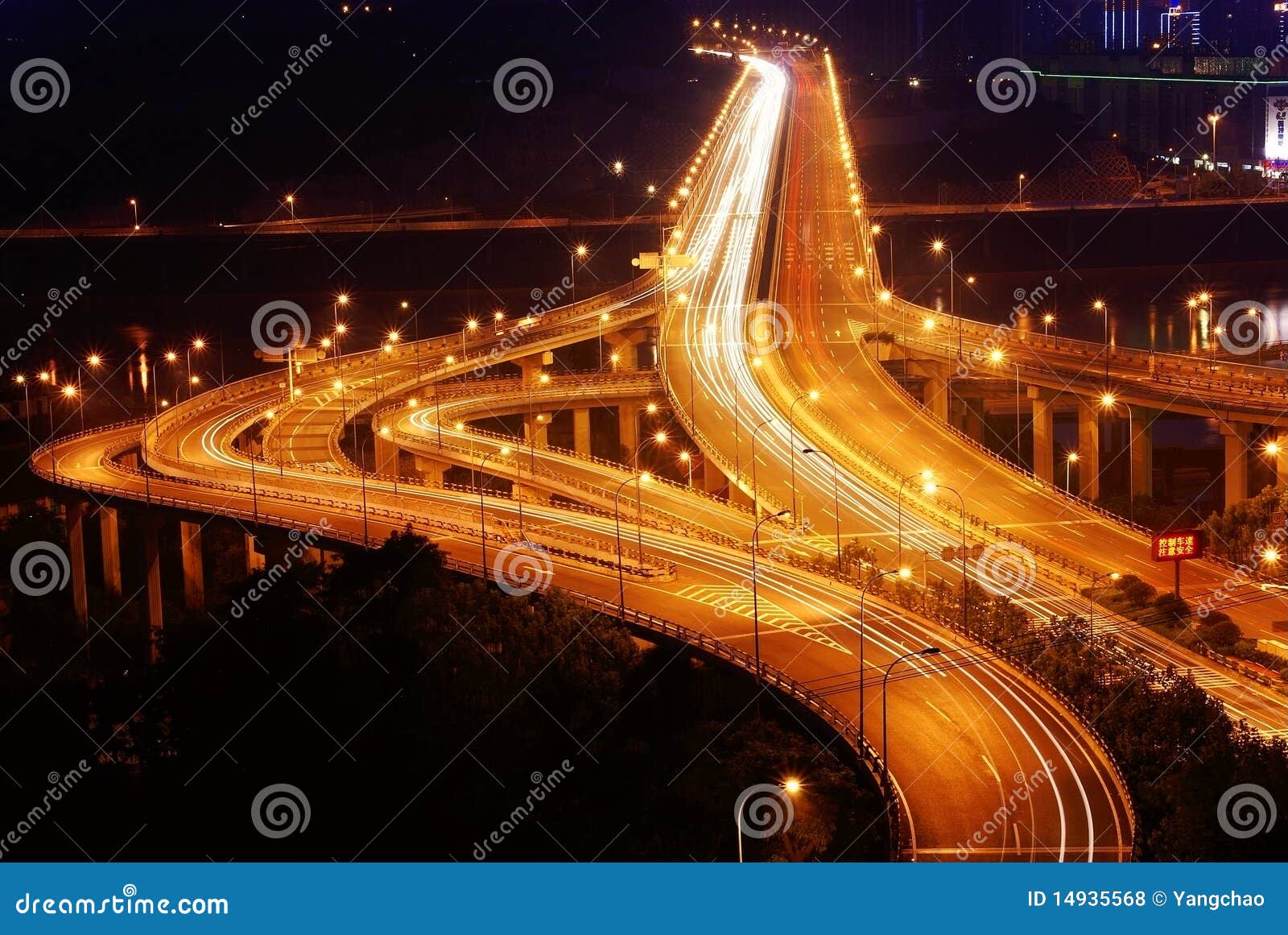 Jiahua Jialing River Bridge at Night Stock Photo - Image of chinese ...