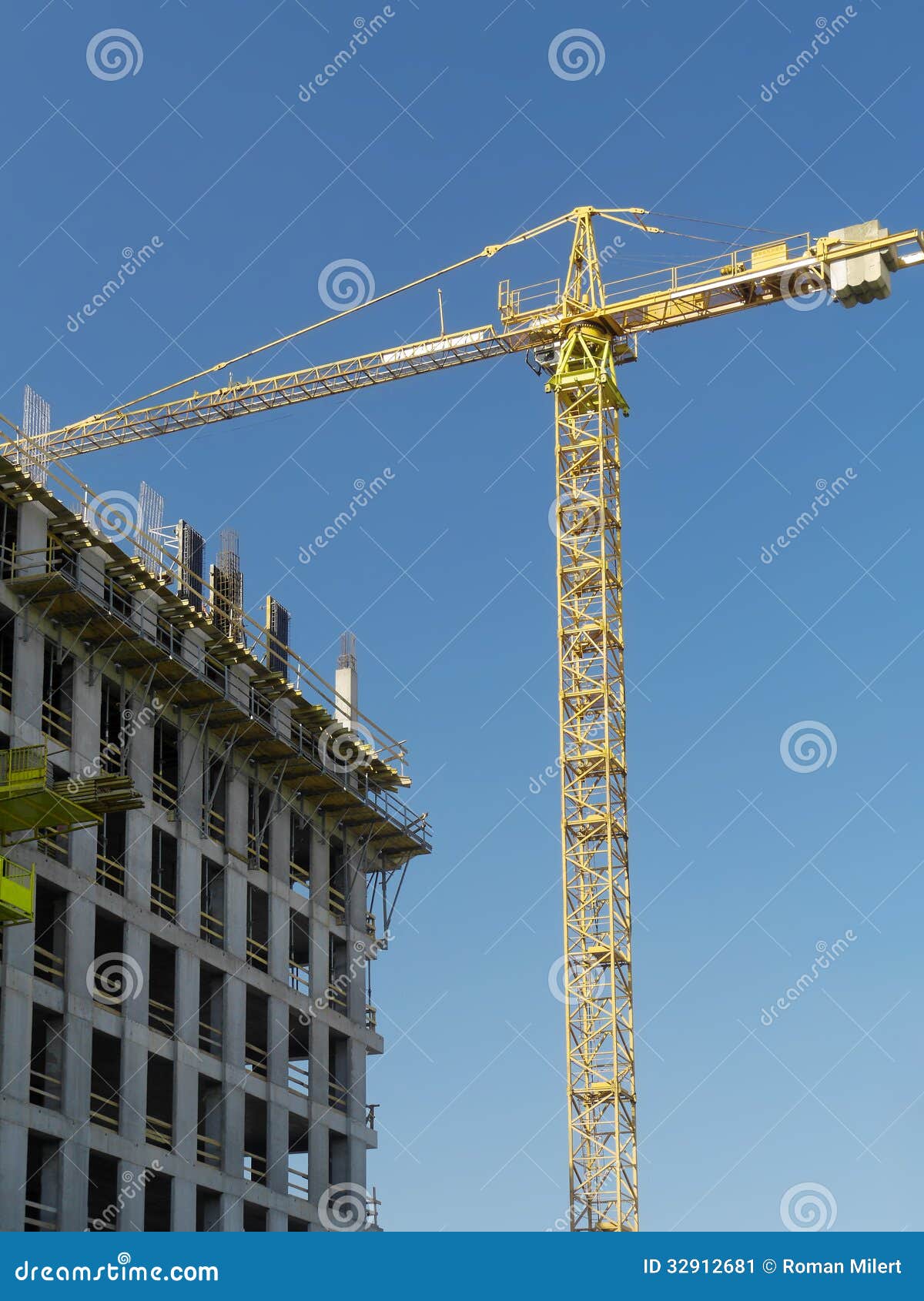Jib crane stock image. Image of erection, glass, site - 32912681