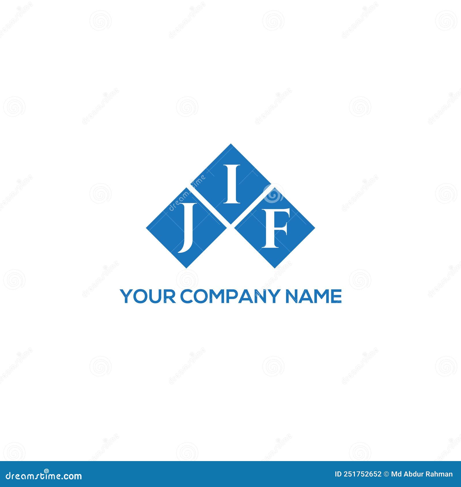 JIF Letter Logo Design on WHITE Background. JIF Creative Initials ...