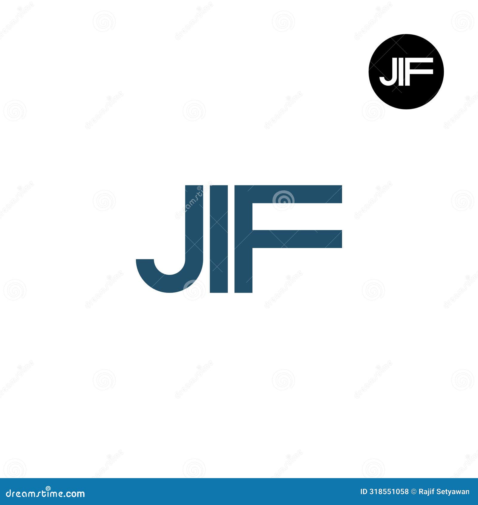 JIF Logo Letter Monogram Design Stock Illustration - Illustration of ...