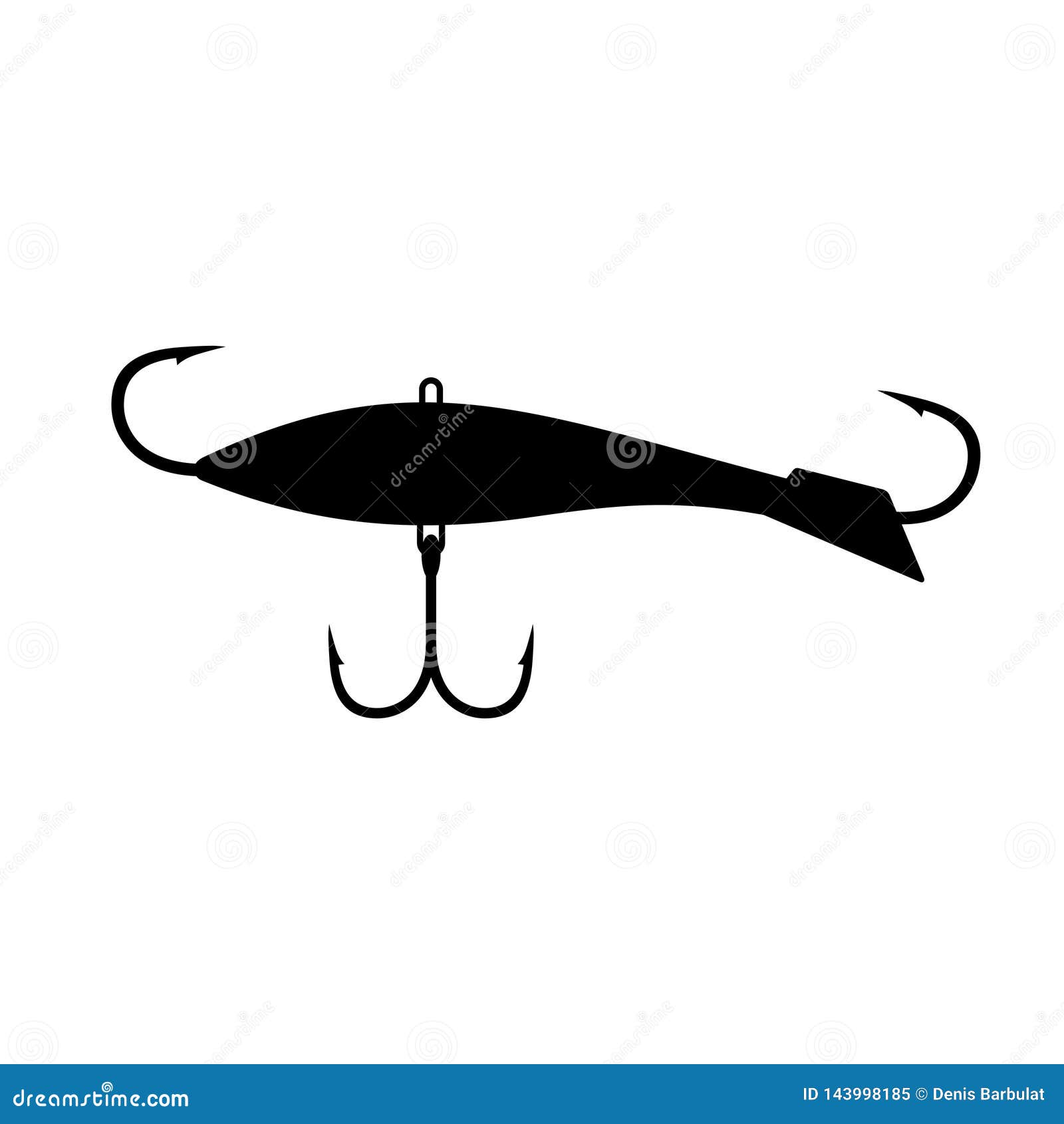 Jig popper icon stock vector. Illustration of bait, lure - 143998185