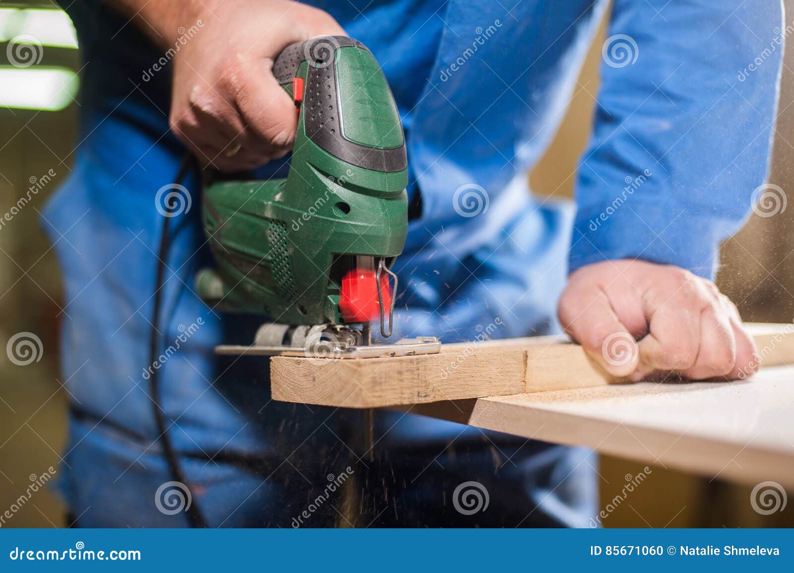 Jig saw work stock photo. Image of sawdust, carpentry - 85671060
