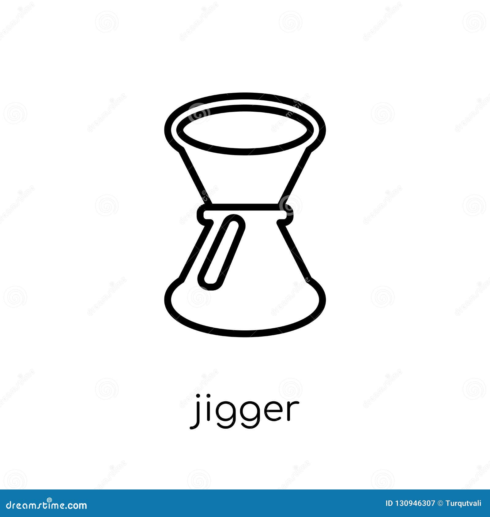 Jigger Icon from Drinks Collection. Stock Vector - Illustration of hand ...