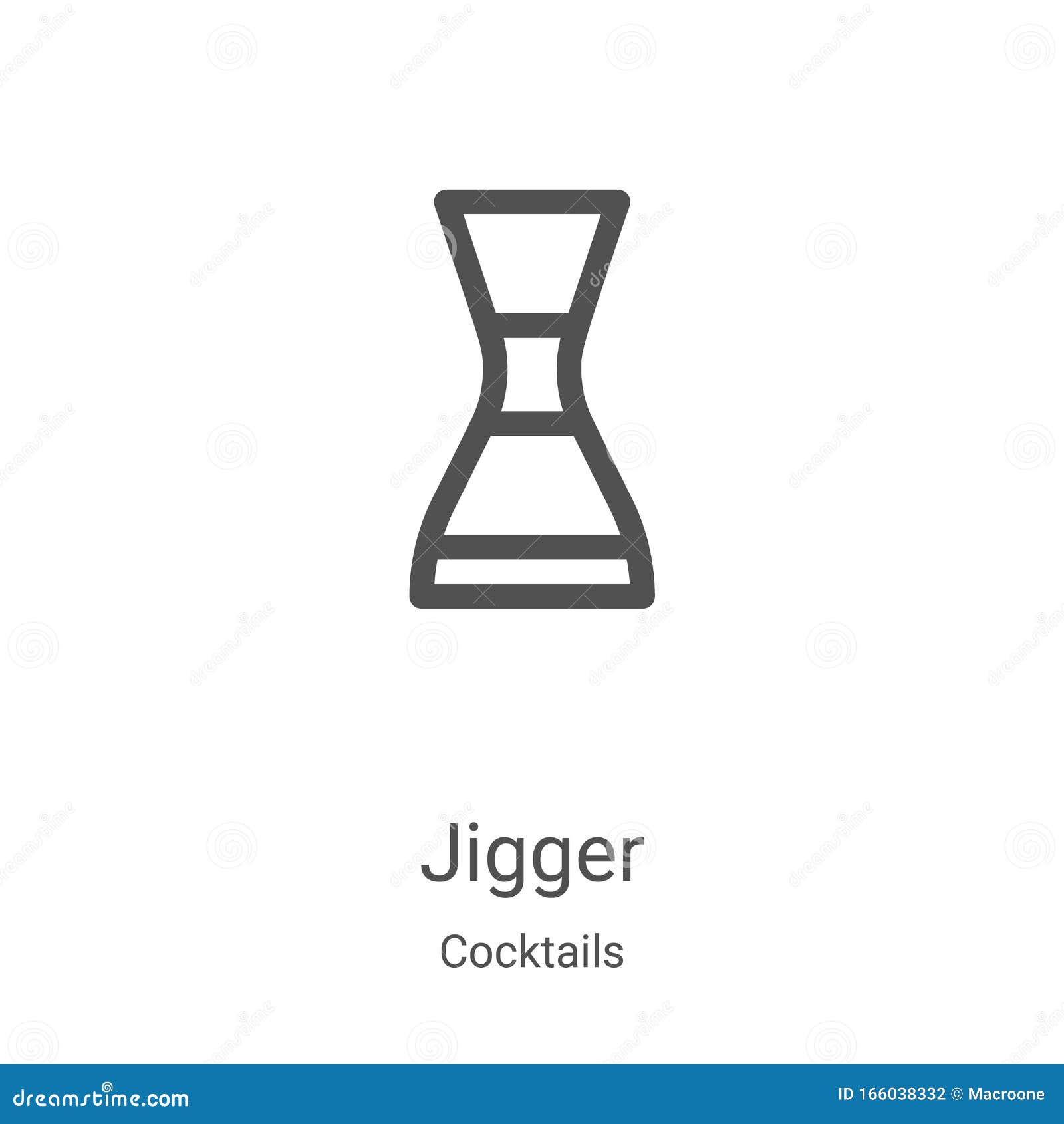 Linear Jigger Icon From Drinks Outline Collection. Thin Line Jigger ...