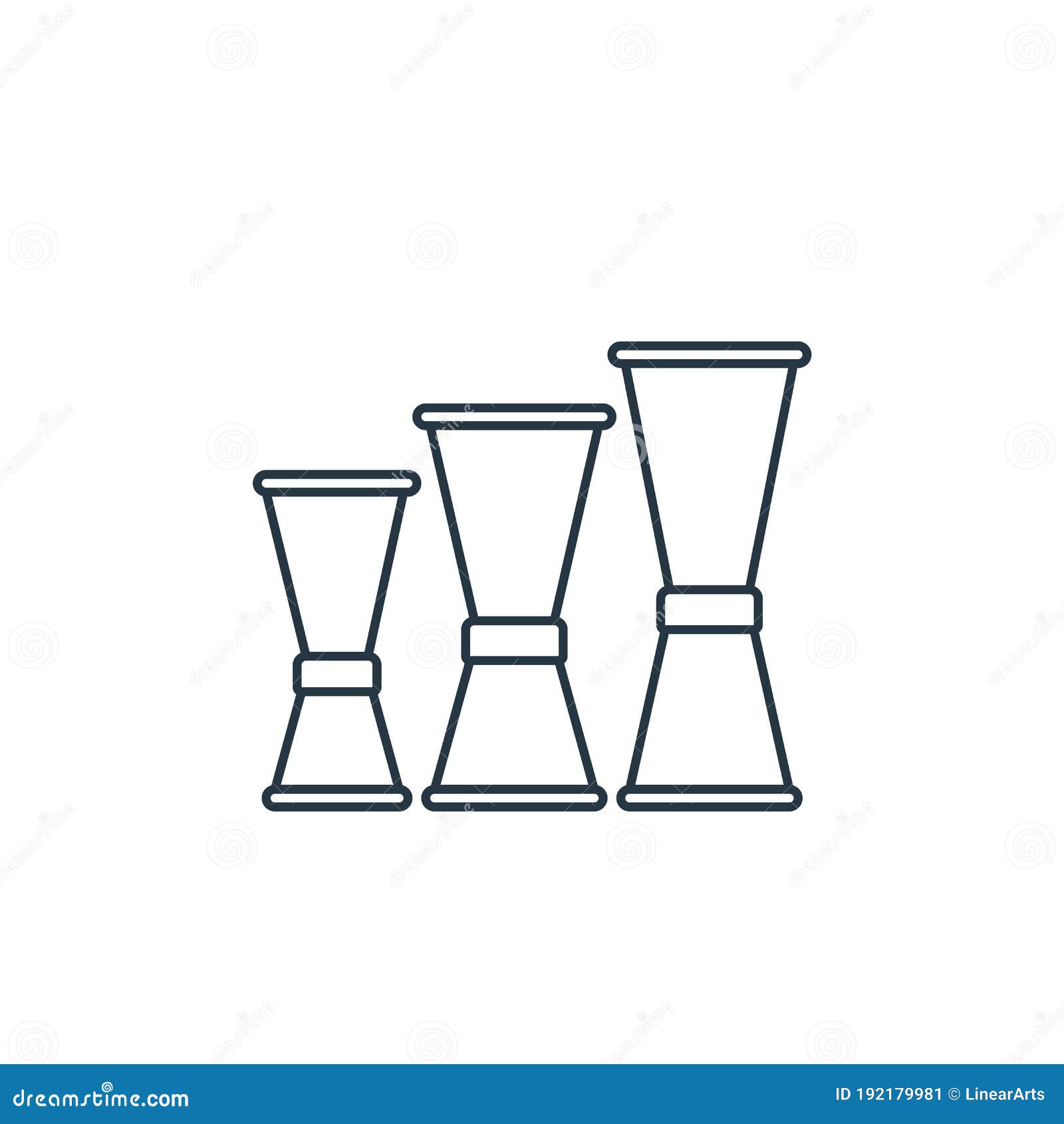 Jigger Icon Vector from Coffee Shop Concept. Thin Line Illustration of ...