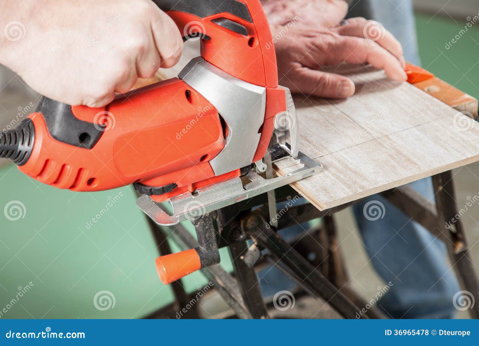 Jigsaw in action stock photo. Image of garage, industrial - 36965478