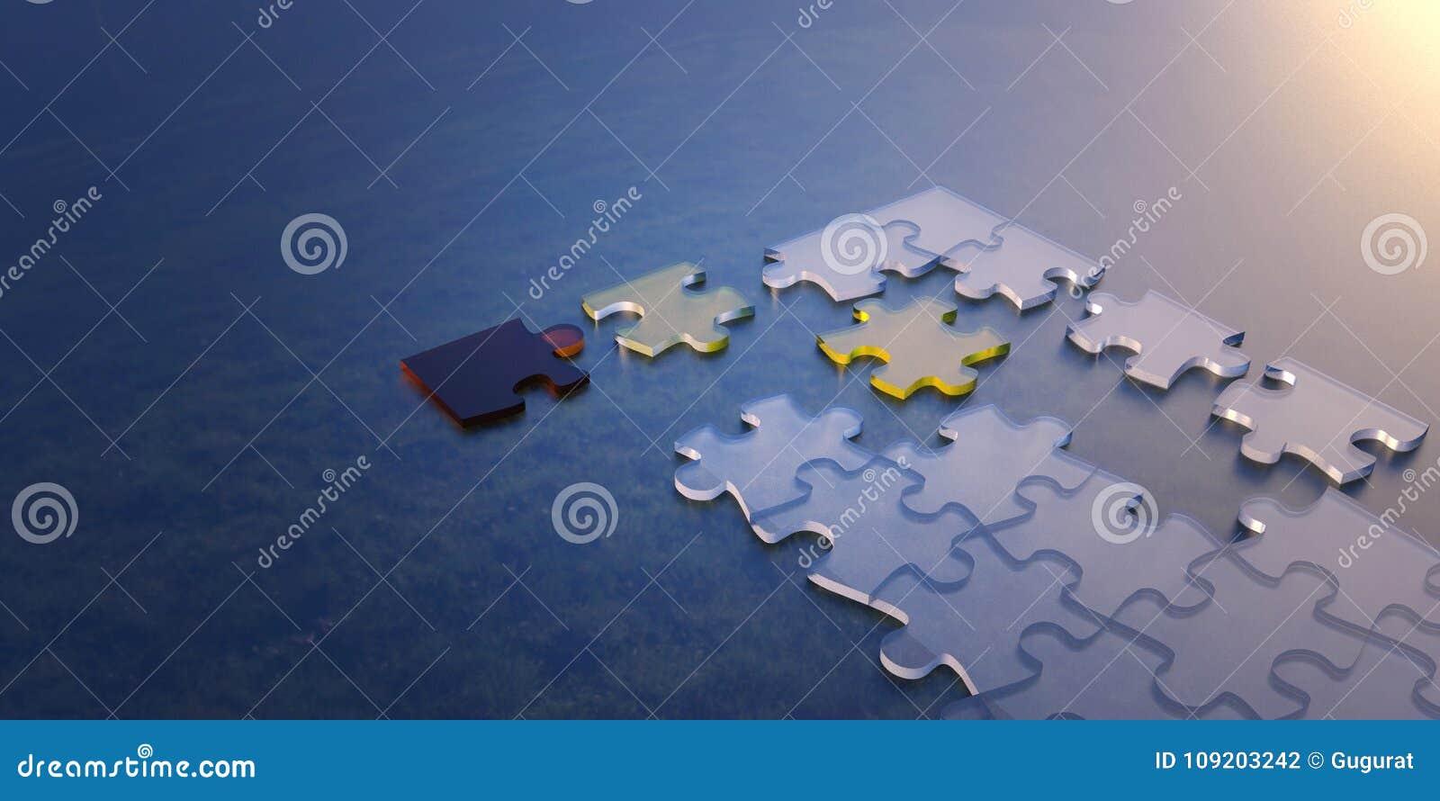 Jigsaw Closeup and Link Connection Business Concept Stock Illustration ...