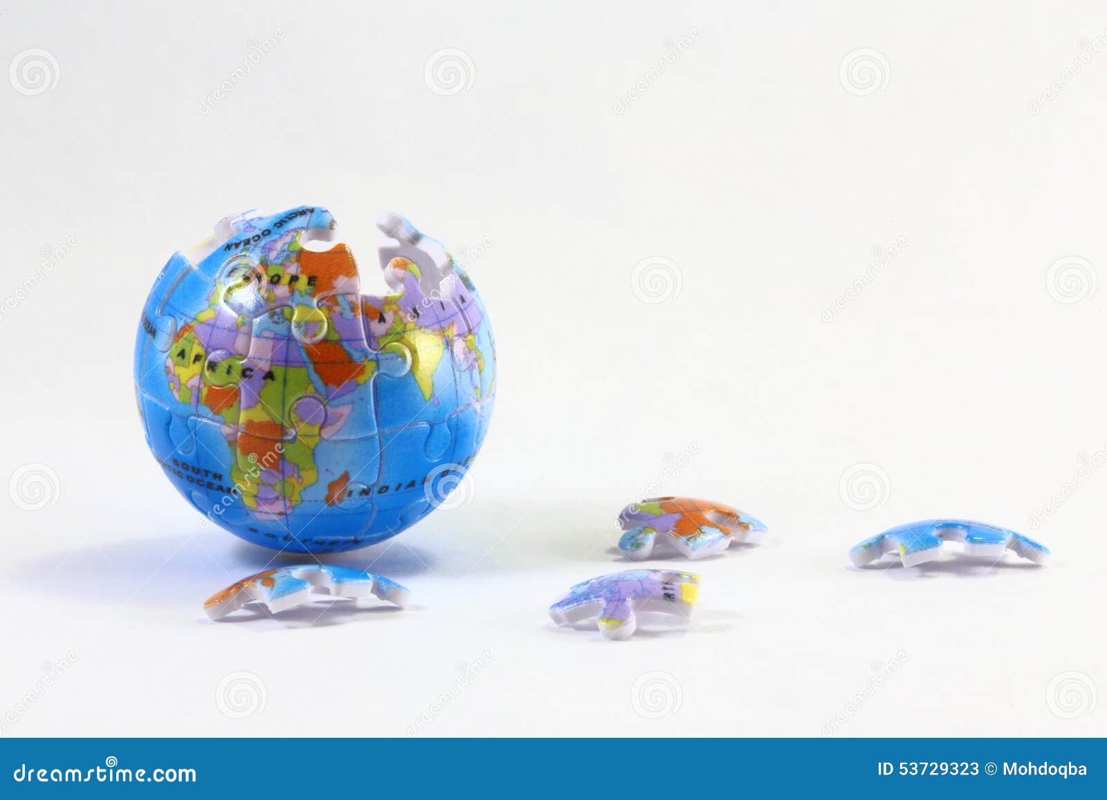 Jigsaw Earth stock image. Image of earth, white, unfinished - 53729323