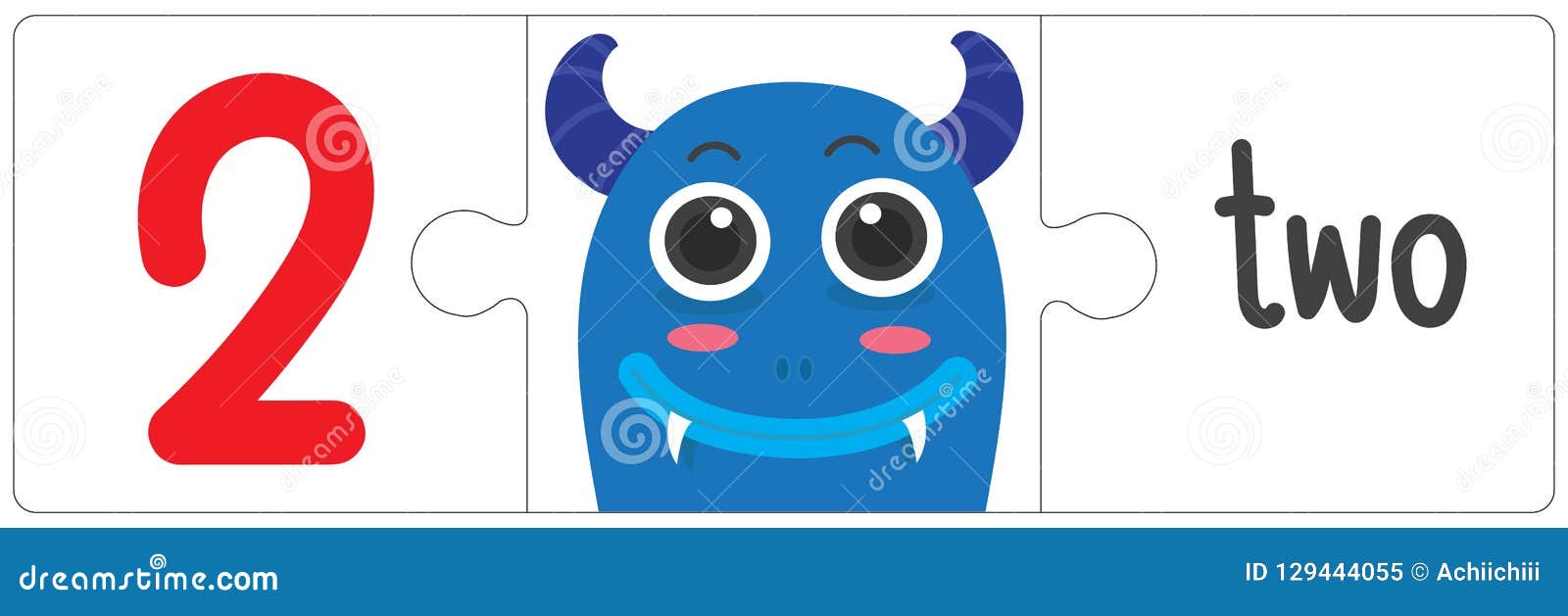 Jigsaw eye monster - two stock vector. Illustration of sign - 129444055