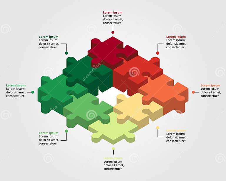 Jigsaw Graph Ladder Chart Template for Infographic for Presentation for ...