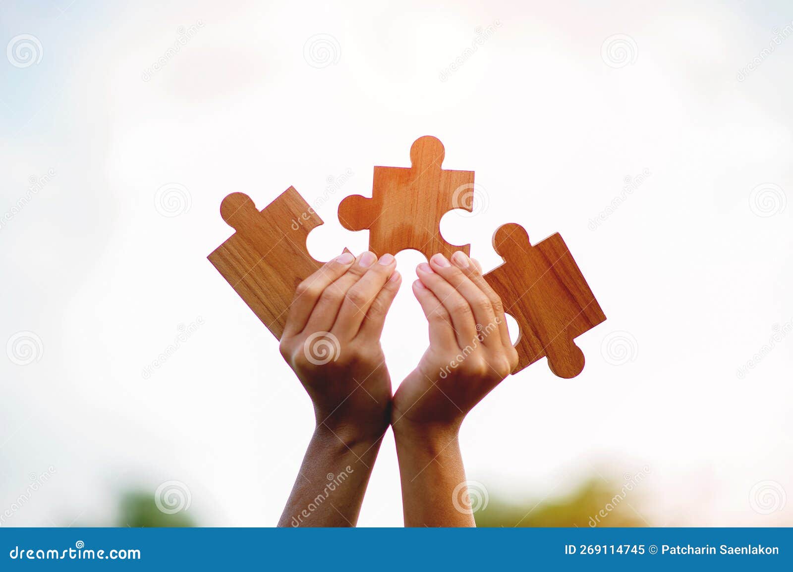 Jigsaw and Hands Combine the Power of Unity, Teamwork, Teamwork Stock ...
