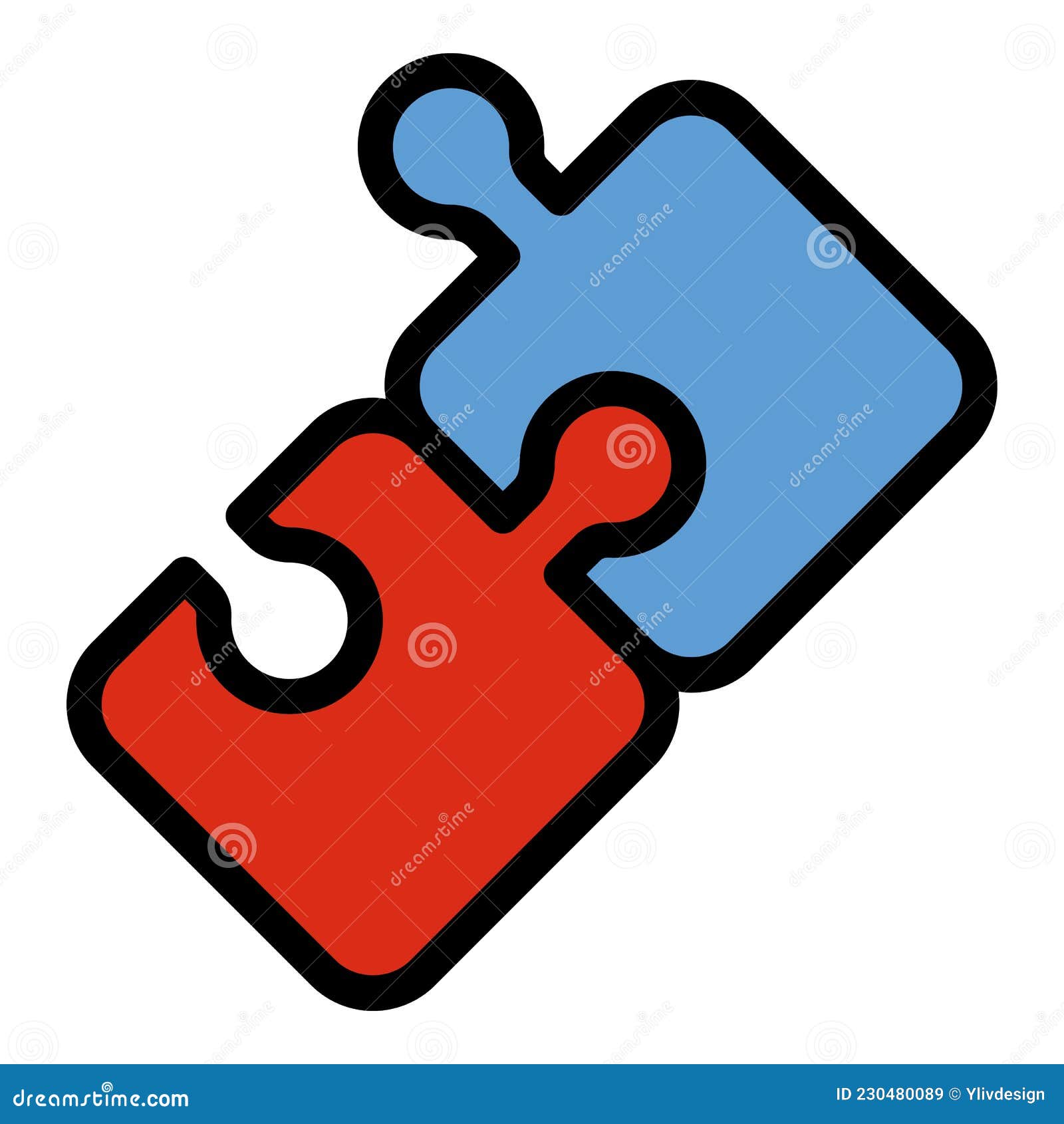 Jigsaw Icon In Trendy Design Style. Jigsaw Icon Isolated On White ...