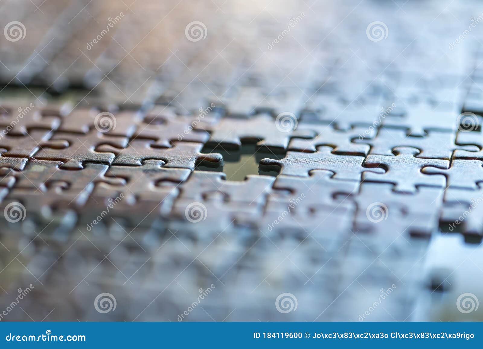 Jigsaw Incomplete Puzzle Missing Pieces Stock Photo - Image of blue ...