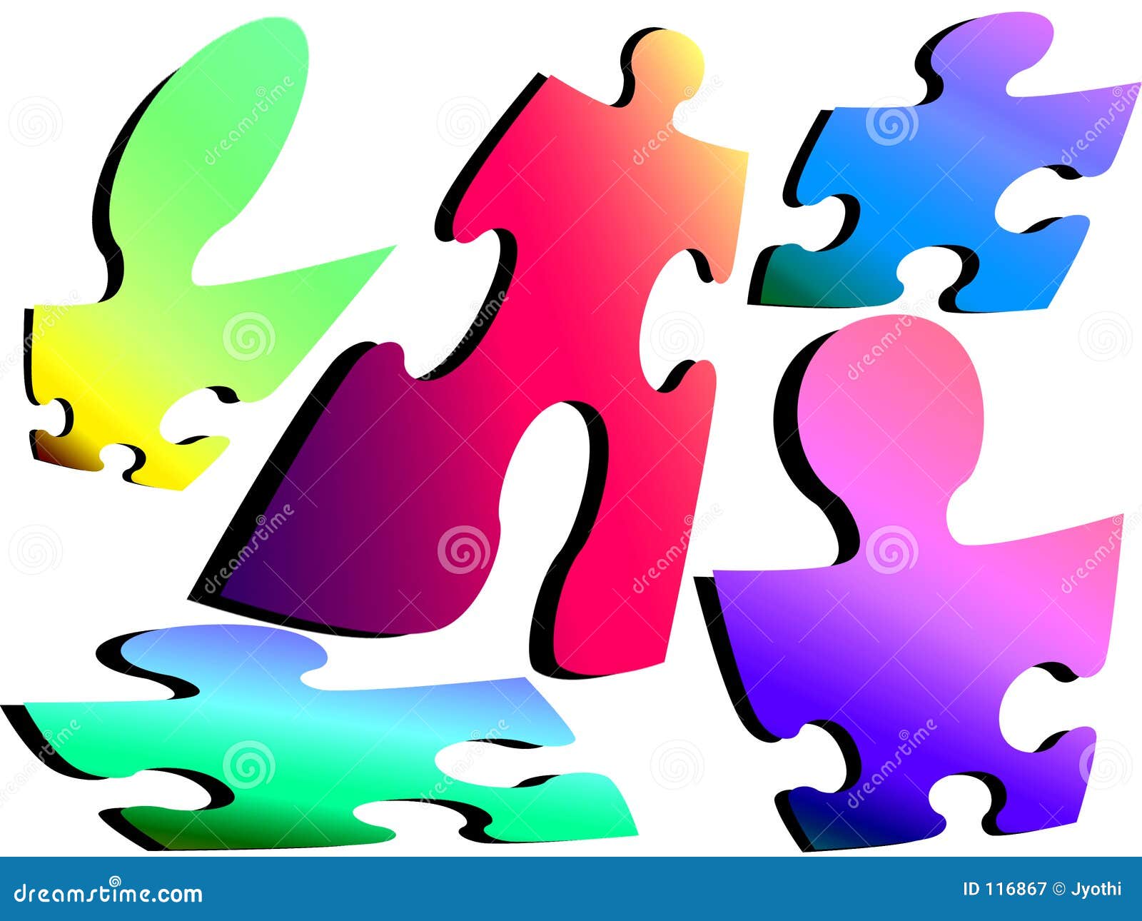 Jigsaw men stock illustration. Illustration of child, puzzled - 116867