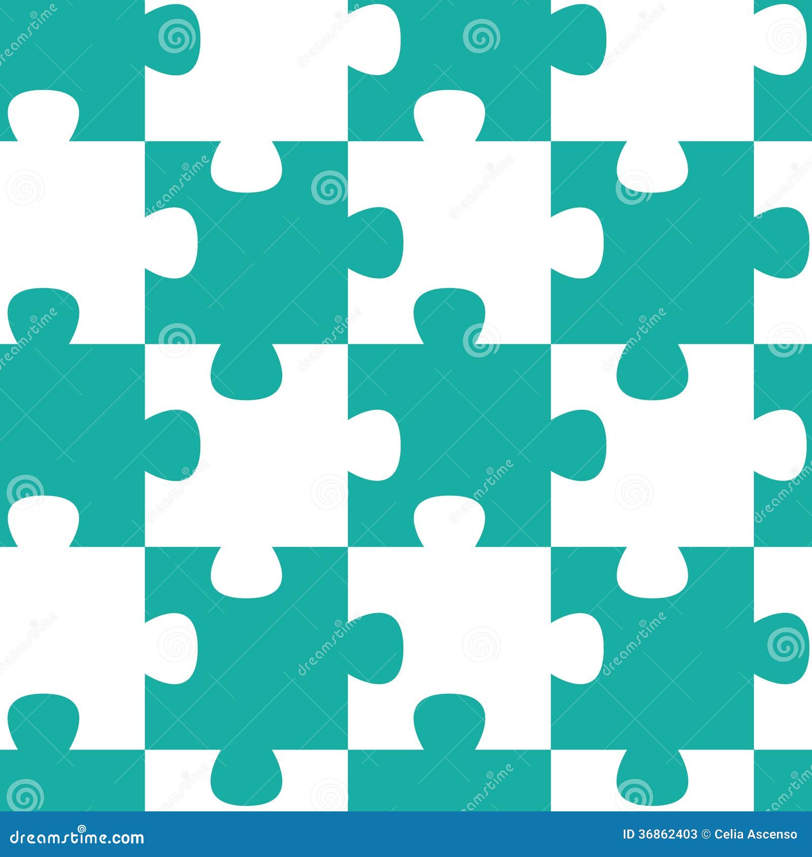 Jigsaw Pieces Seamless Pattern Stock Illustration - Illustration of ...