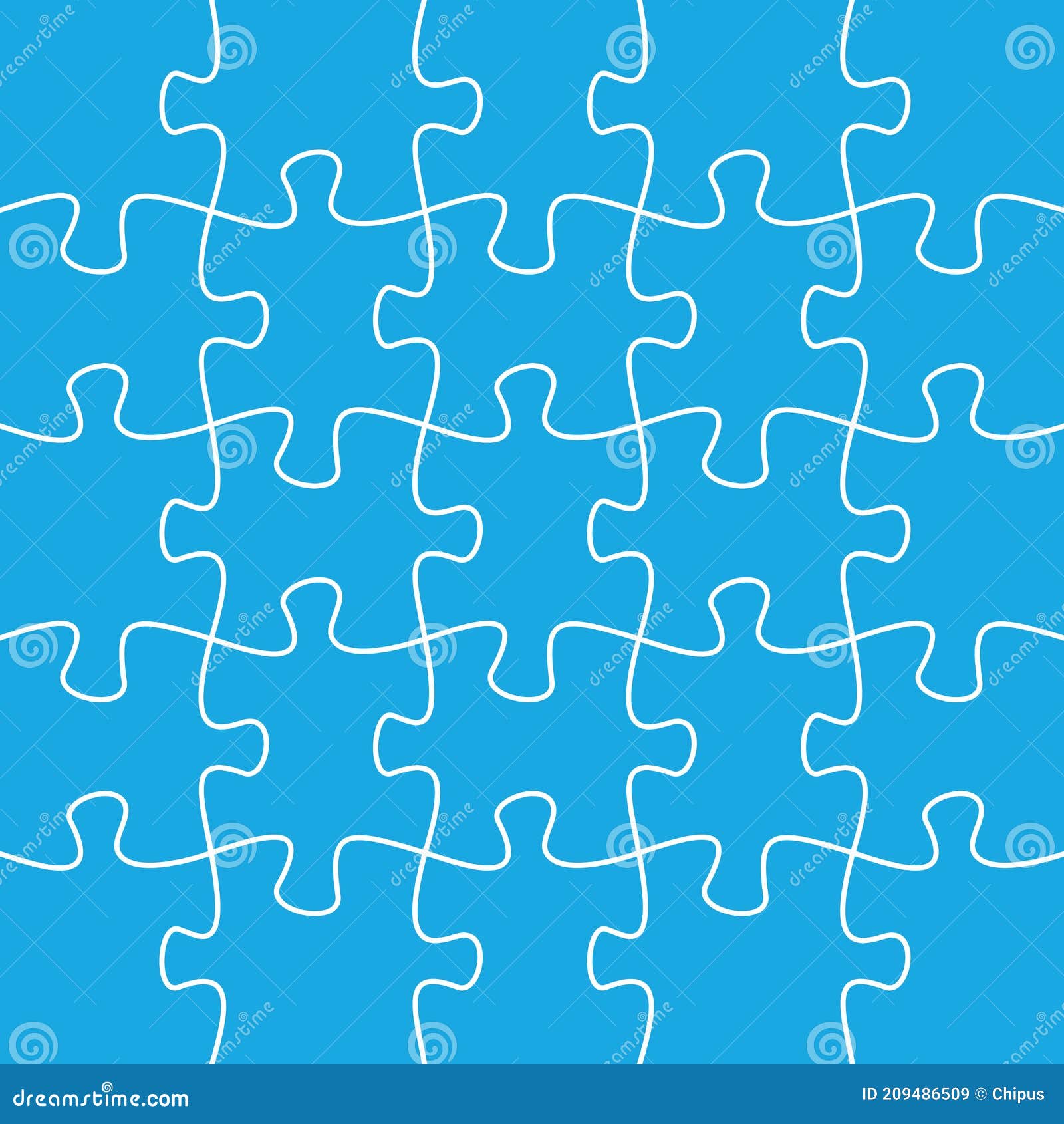 20 Jigsaw Pieces Template. Twenty Puzzle Pieces Connected Together ...