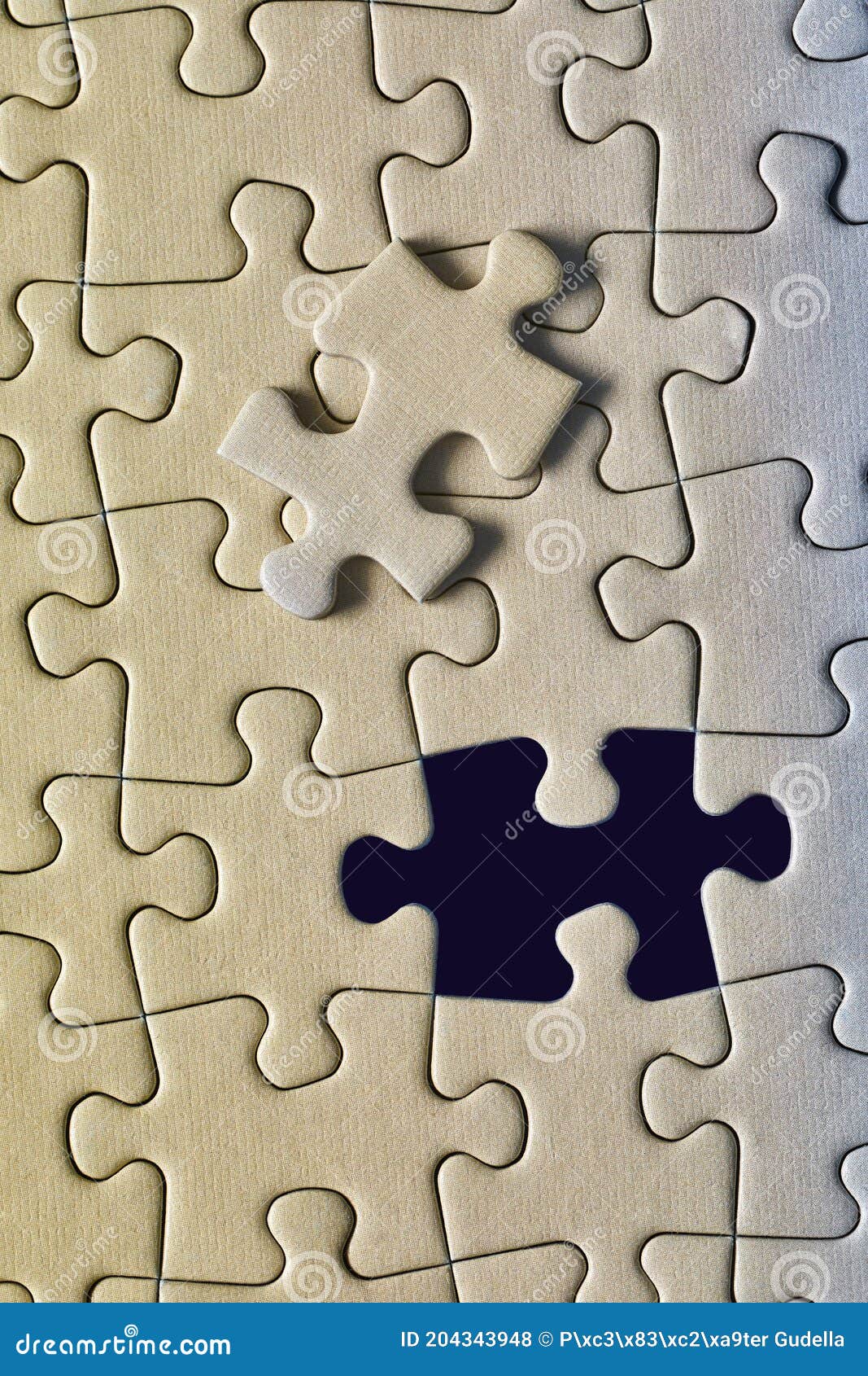 Jigsaw Puzzle Background, almost Done Stock Photo - Image of hole, blue ...