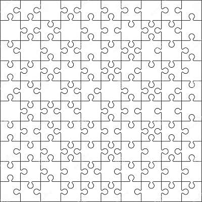 100 Jigsaw puzzle stock vector. Illustration of guidelines - 39308786