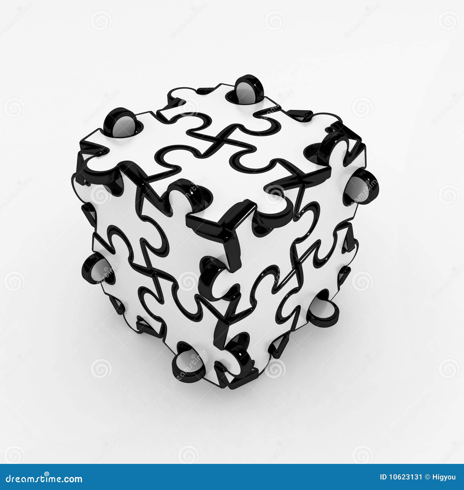 Jigsaw Puzzle Box stock illustration. Illustration of riddle - 10623131