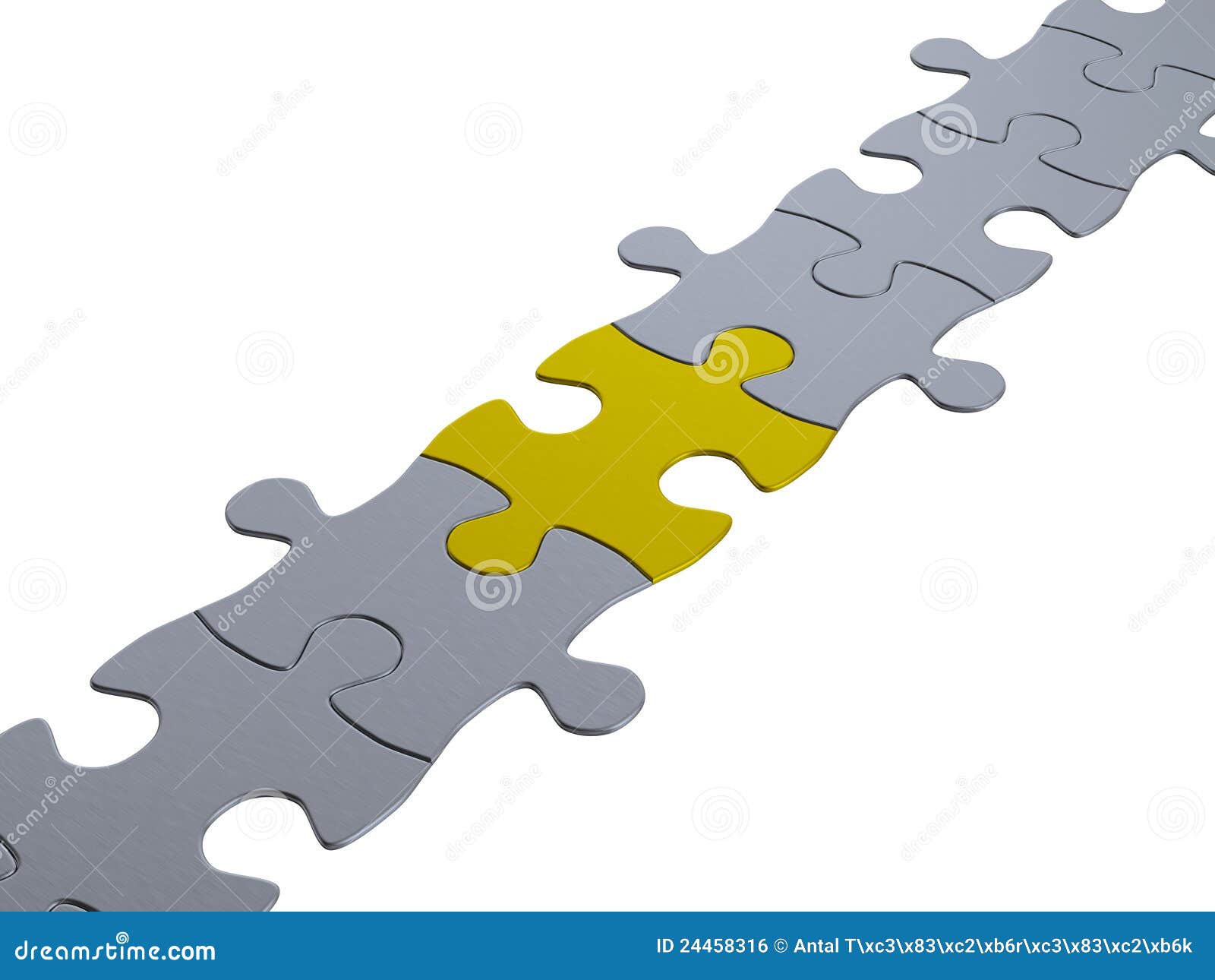 Jigsaw puzzle chain stock illustration. Illustration of attach - 24458316