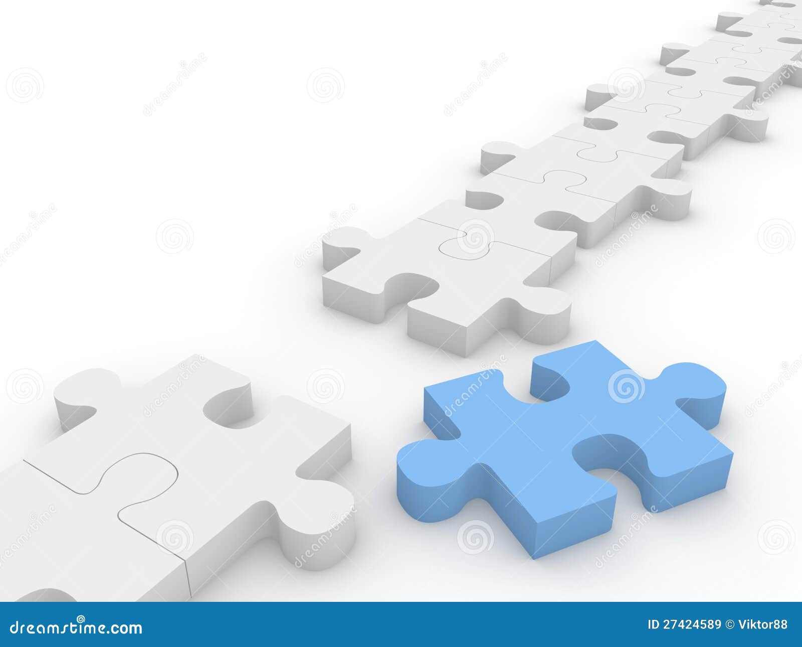 Jigsaw puzzle chain stock illustration. Illustration of defect - 27424589