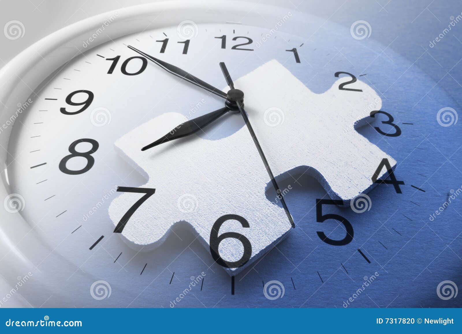 Jigsaw Puzzle and Clock stock photo. Image of puzzle, hobby - 7317820