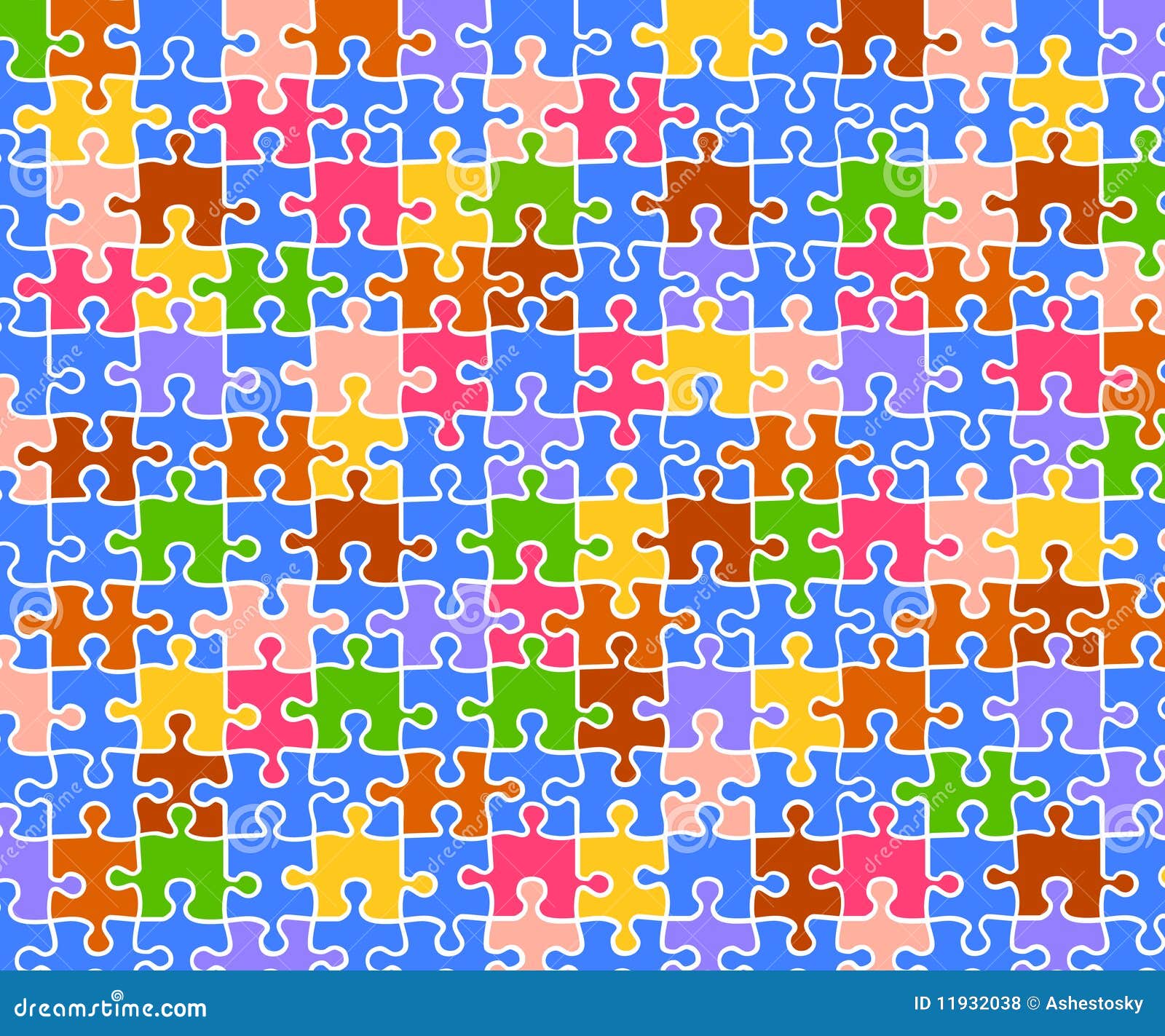 Jigsaw Puzzle Color Background Vector Illustration | CartoonDealer.com ...