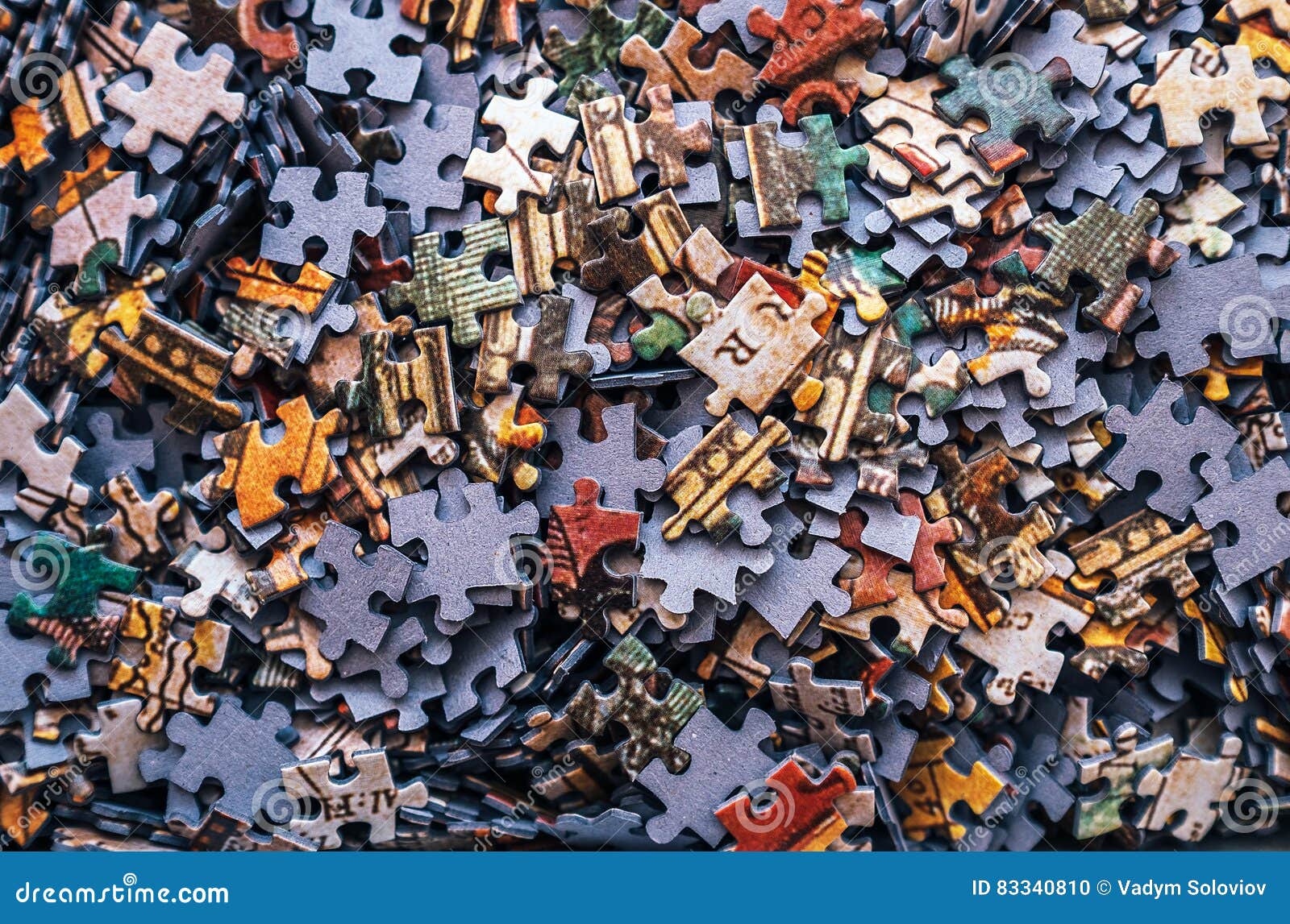 Jigsaw Puzzle Color Background Stock Photo - Image of childhood ...