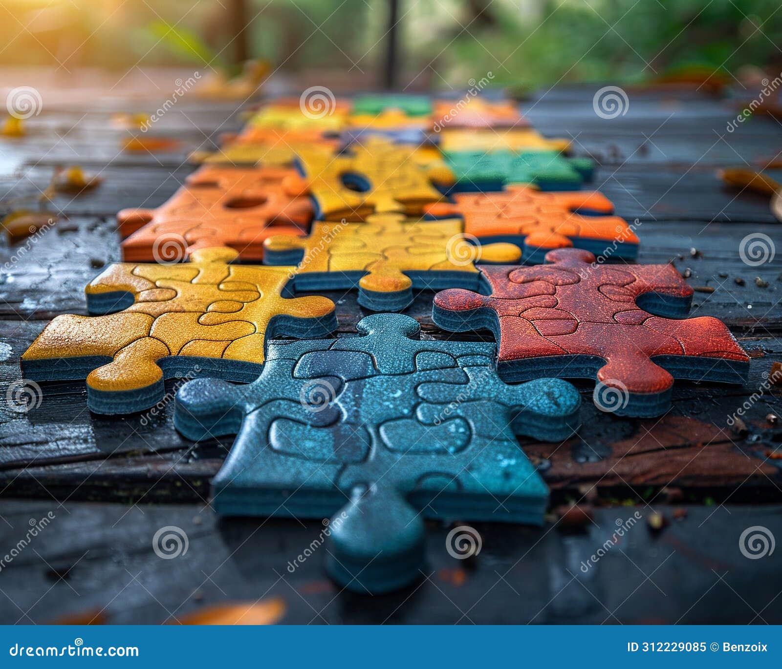 Jigsaw puzzle completion stock image. Image of achievement - 312229085