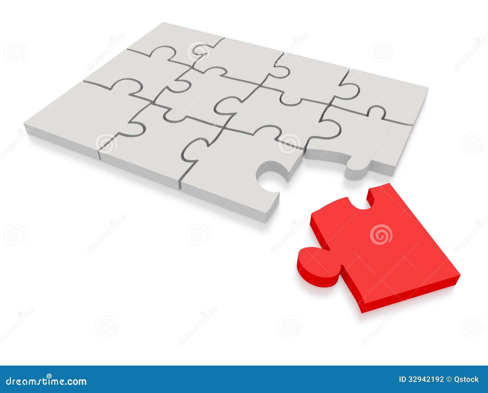 Jigsaw Puzzle stock illustration. Illustration of threedimensional ...