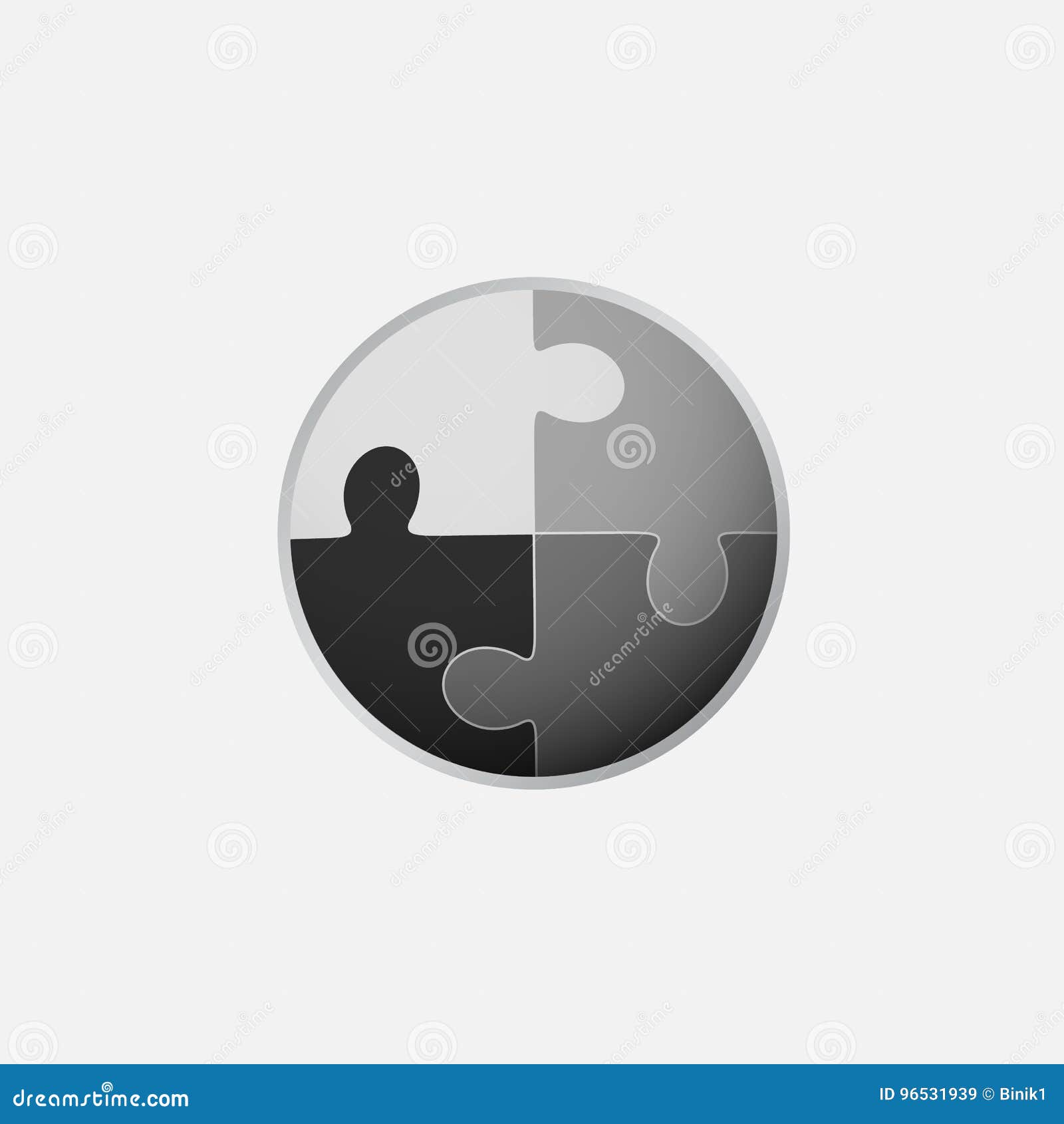 Jigsaw Puzzle in the Form of a Circle. Vector Stock Vector ...