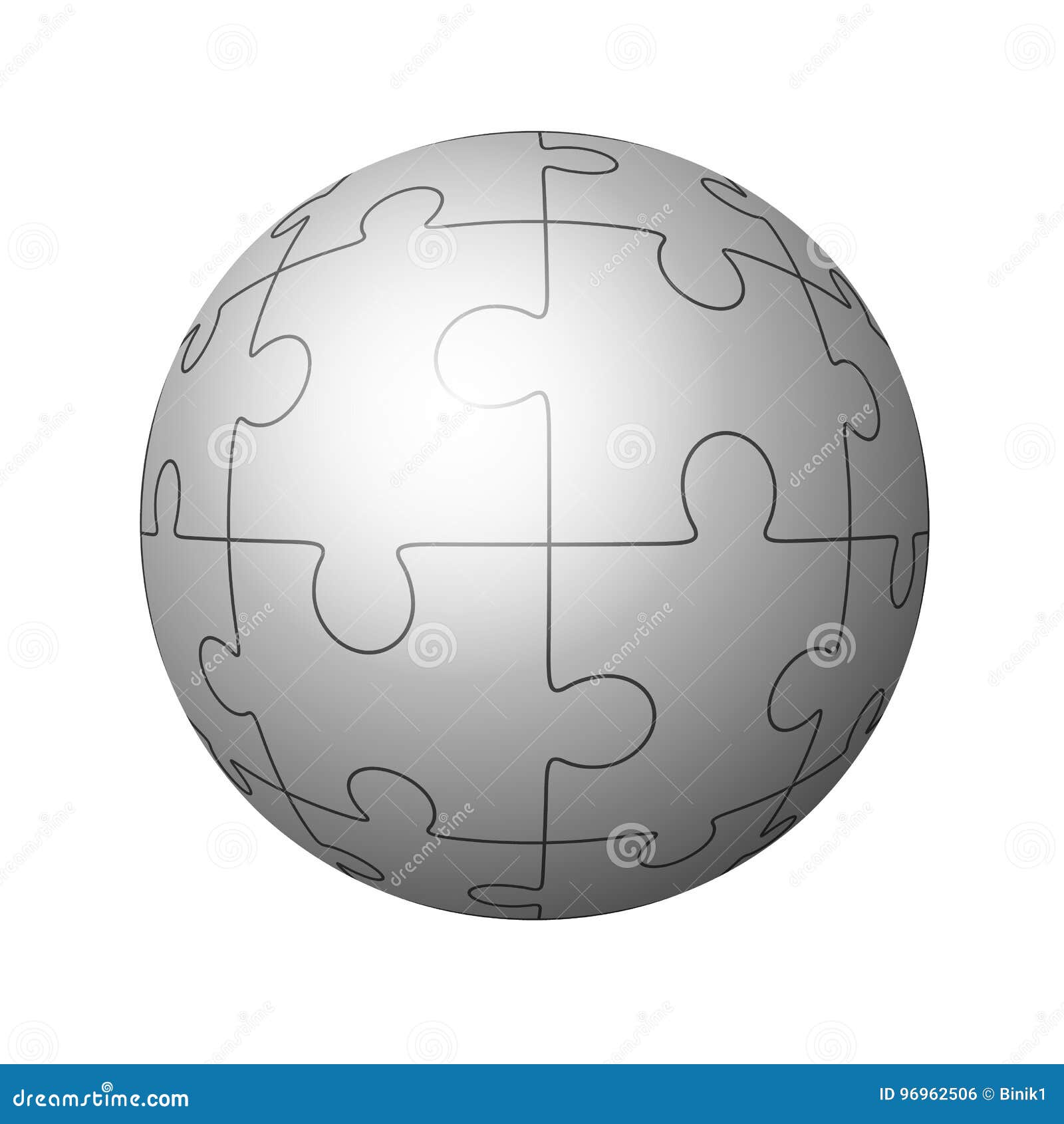 Jigsaw Puzzle in the Form of a Circle. Vector Stock Vector ...