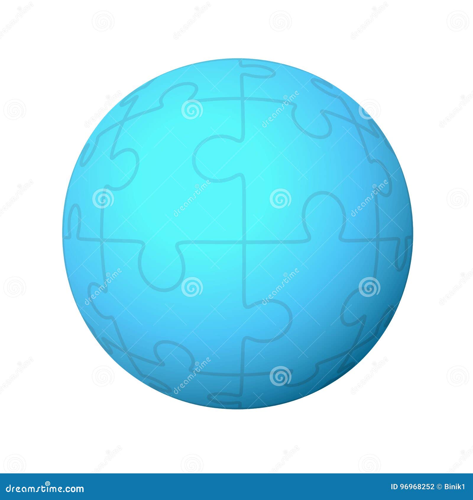 Jigsaw Puzzle in the Form of a Circle. Vector Stock Vector ...