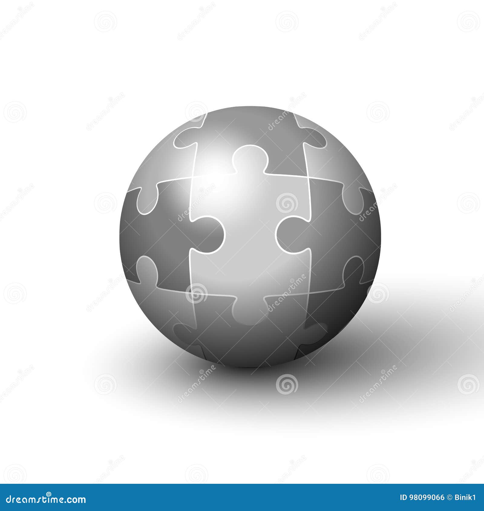 Jigsaw Puzzle in the Form of a Circle. Vector Stock Vector ...