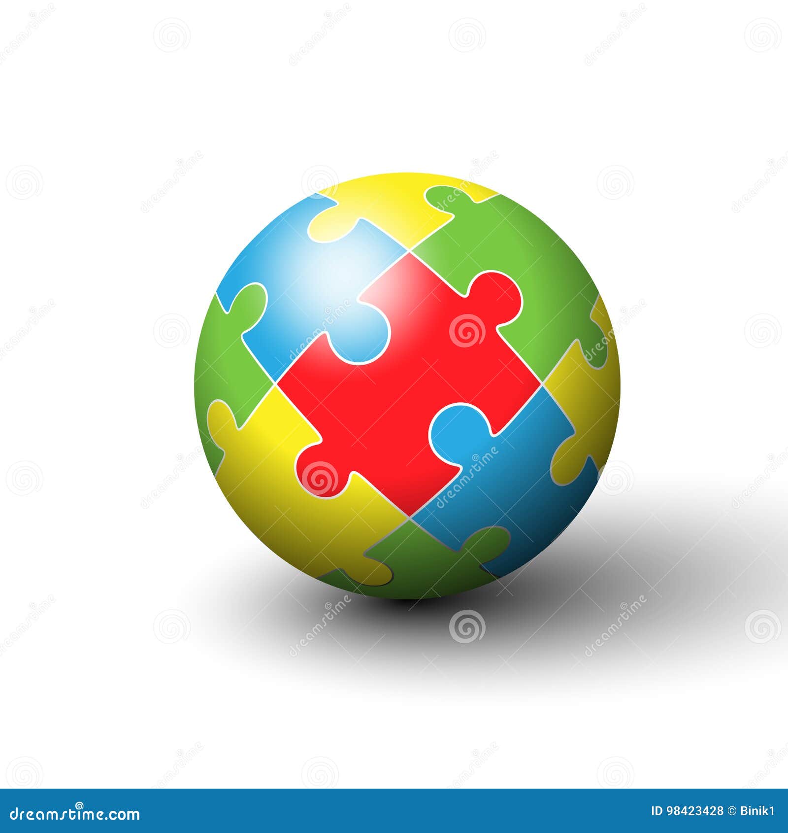 Jigsaw Puzzle in the Form of a Circle. Vector Stock Vector ...