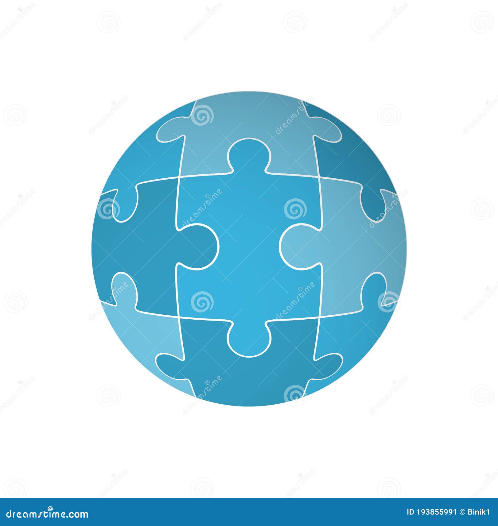 Jigsaw Puzzle in the Form of a Sphere. Vector Stock Illustration ...