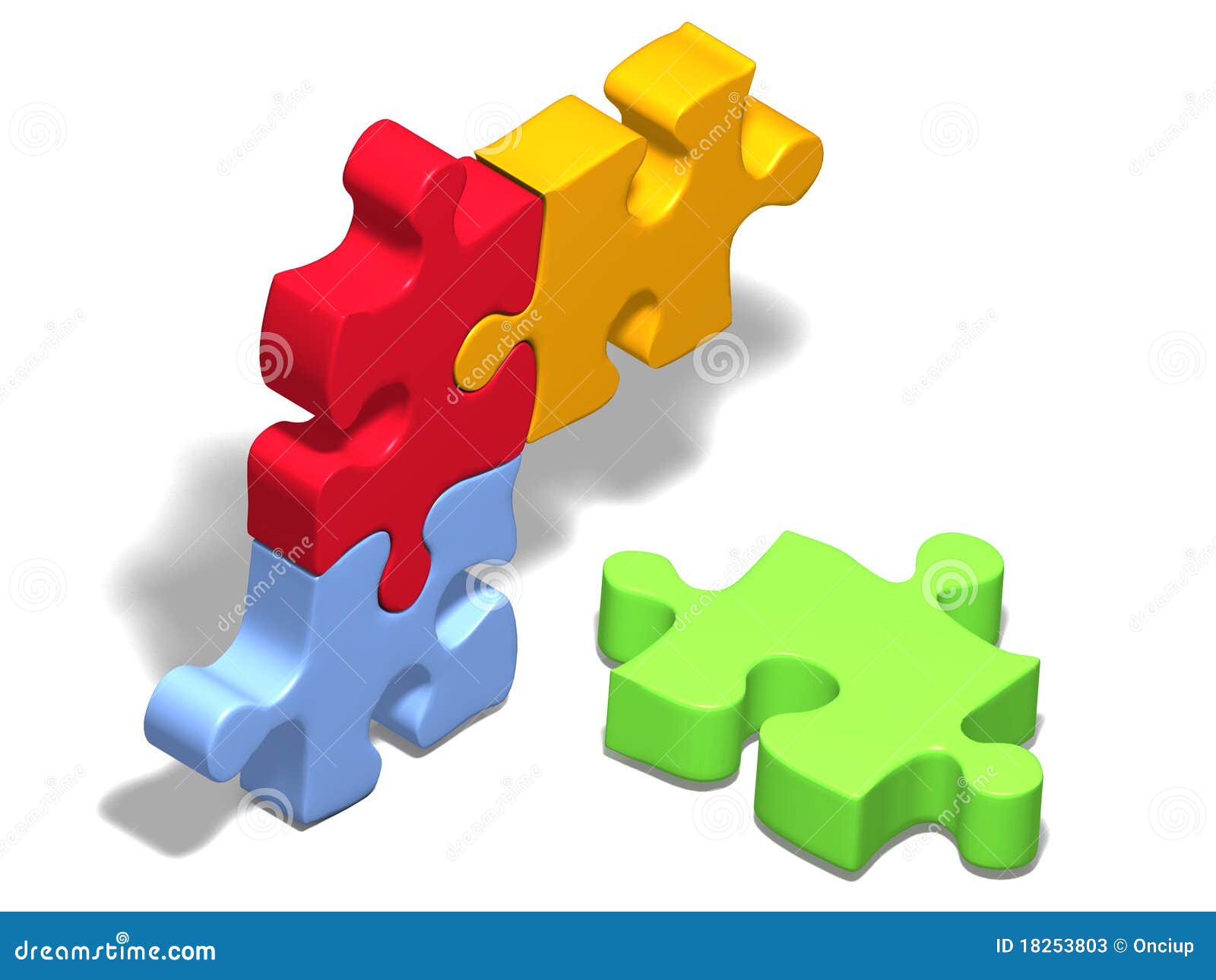 Jigsaw puzzle four color stock illustration. Illustration of jigsaw ...
