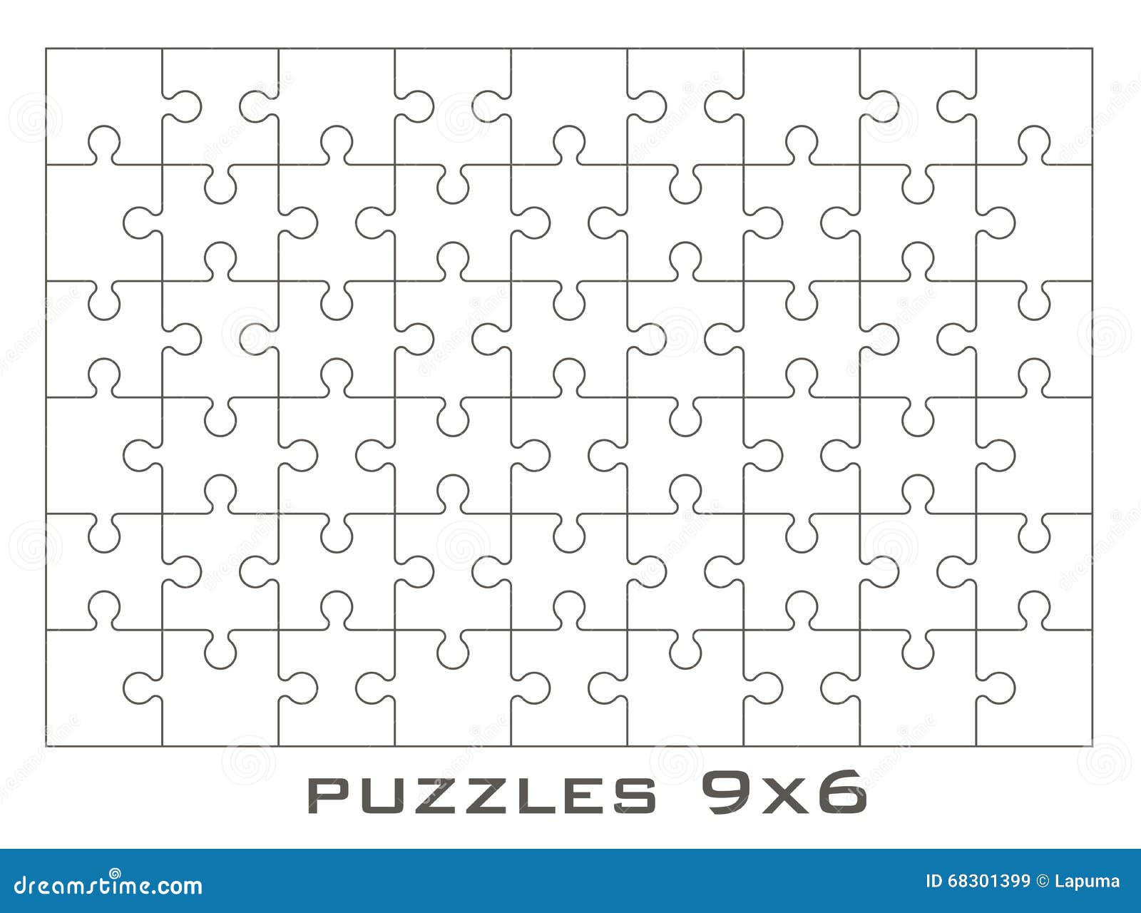 Simple Jigsaw Puzzle Pieces. Vector Objects Snap To Each Other ...