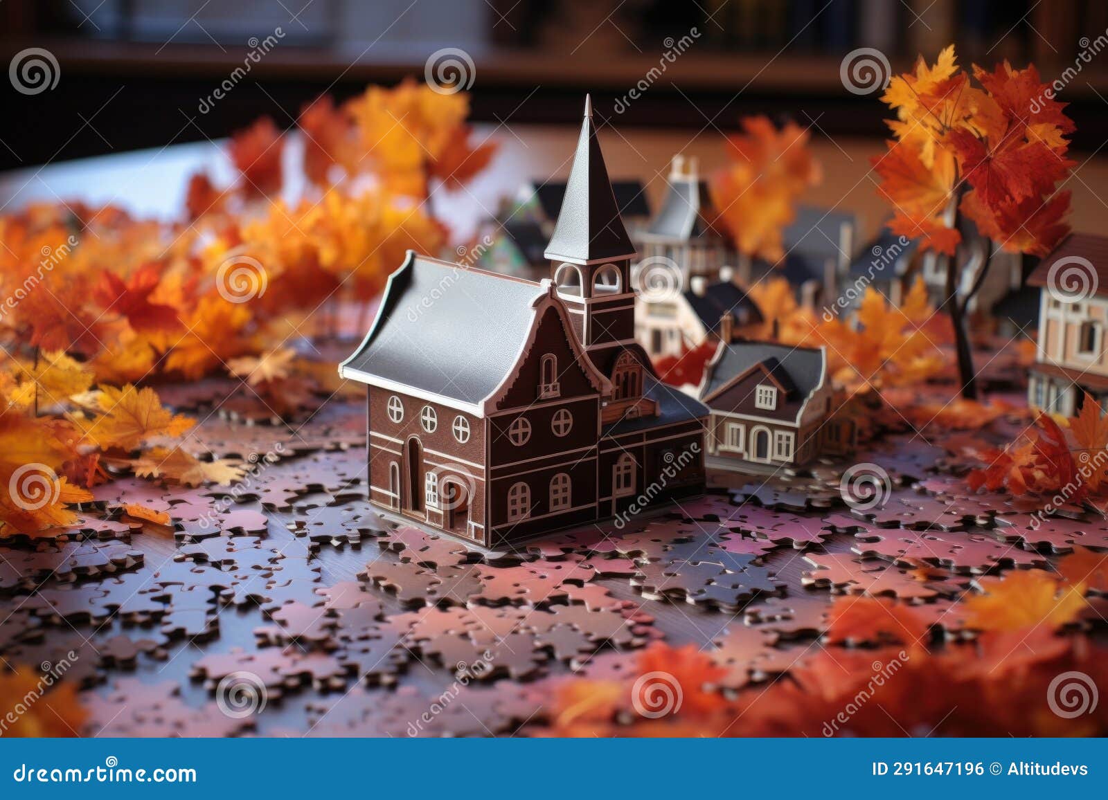 Jigsaw Puzzle Fully Assembled Apart from One Missing Piece Stock Photo ...