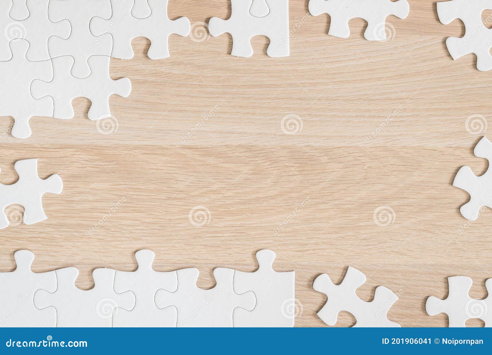 Jigsaw Puzzle Game Piece on Light Cream Brown Wood Texture Background ...