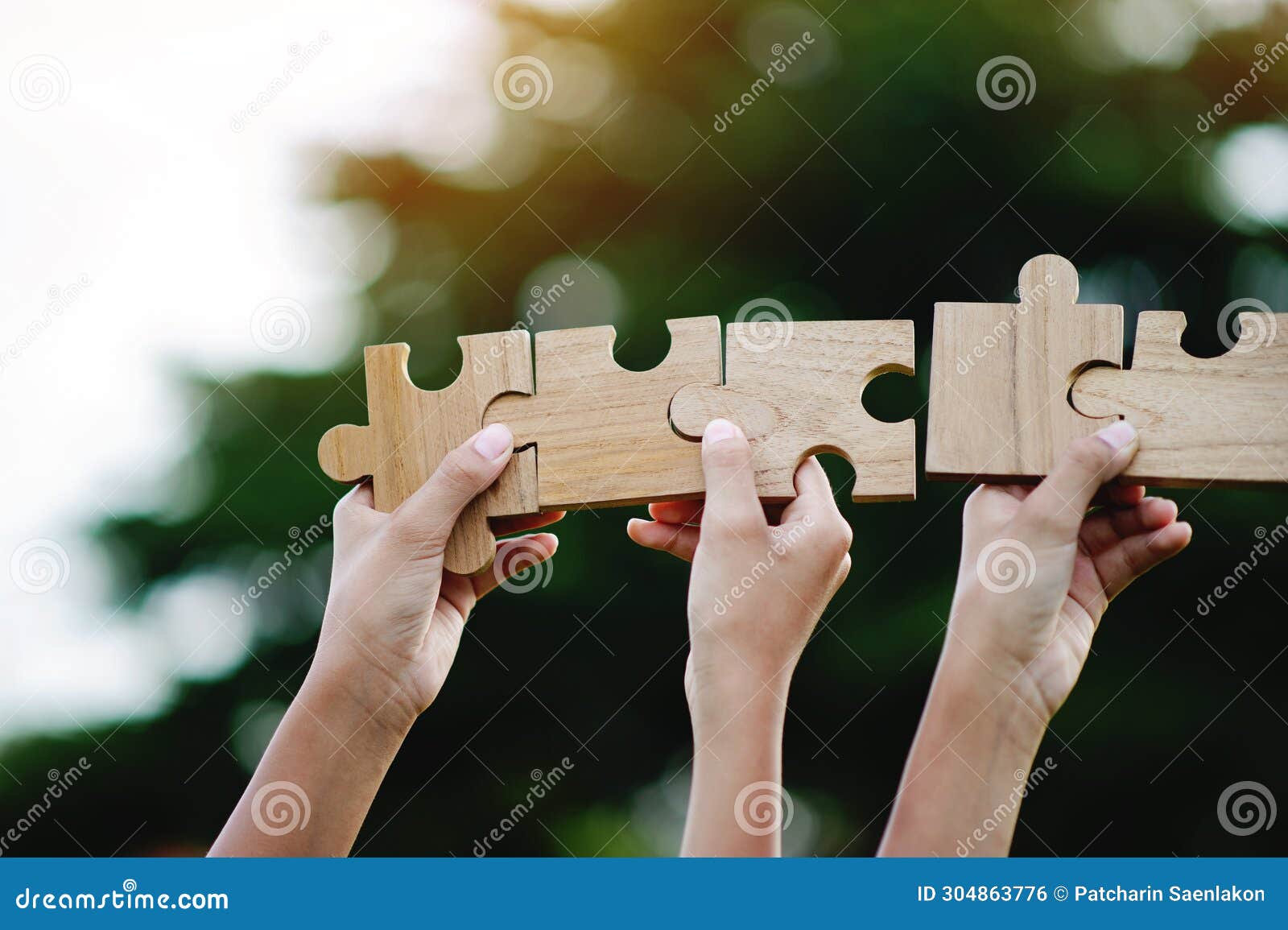 Puzzle of Great Group Cooperation, Unity and Happy Working Together ...