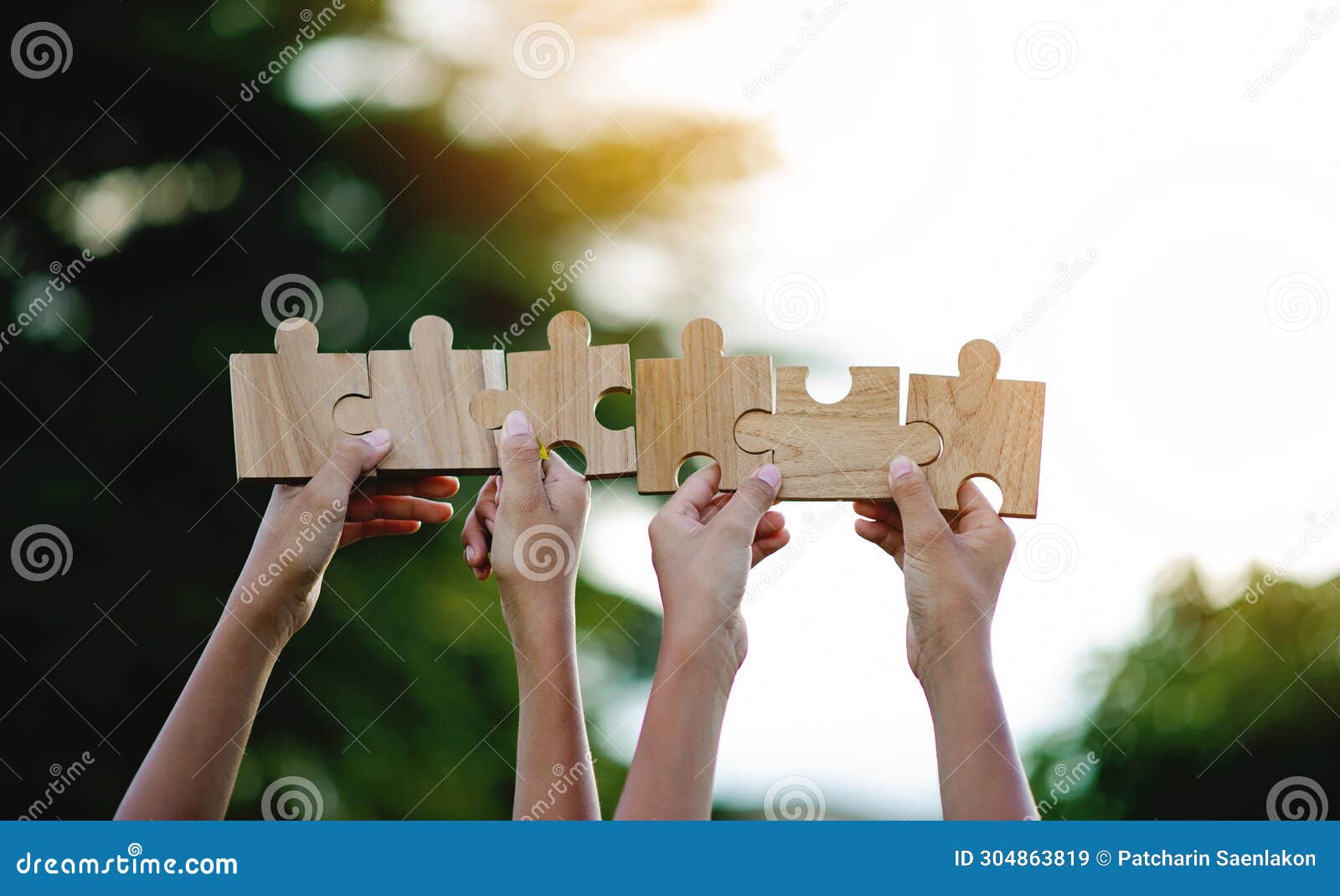 Puzzle of Great Group Cooperation, Unity and Happy Working Together ...