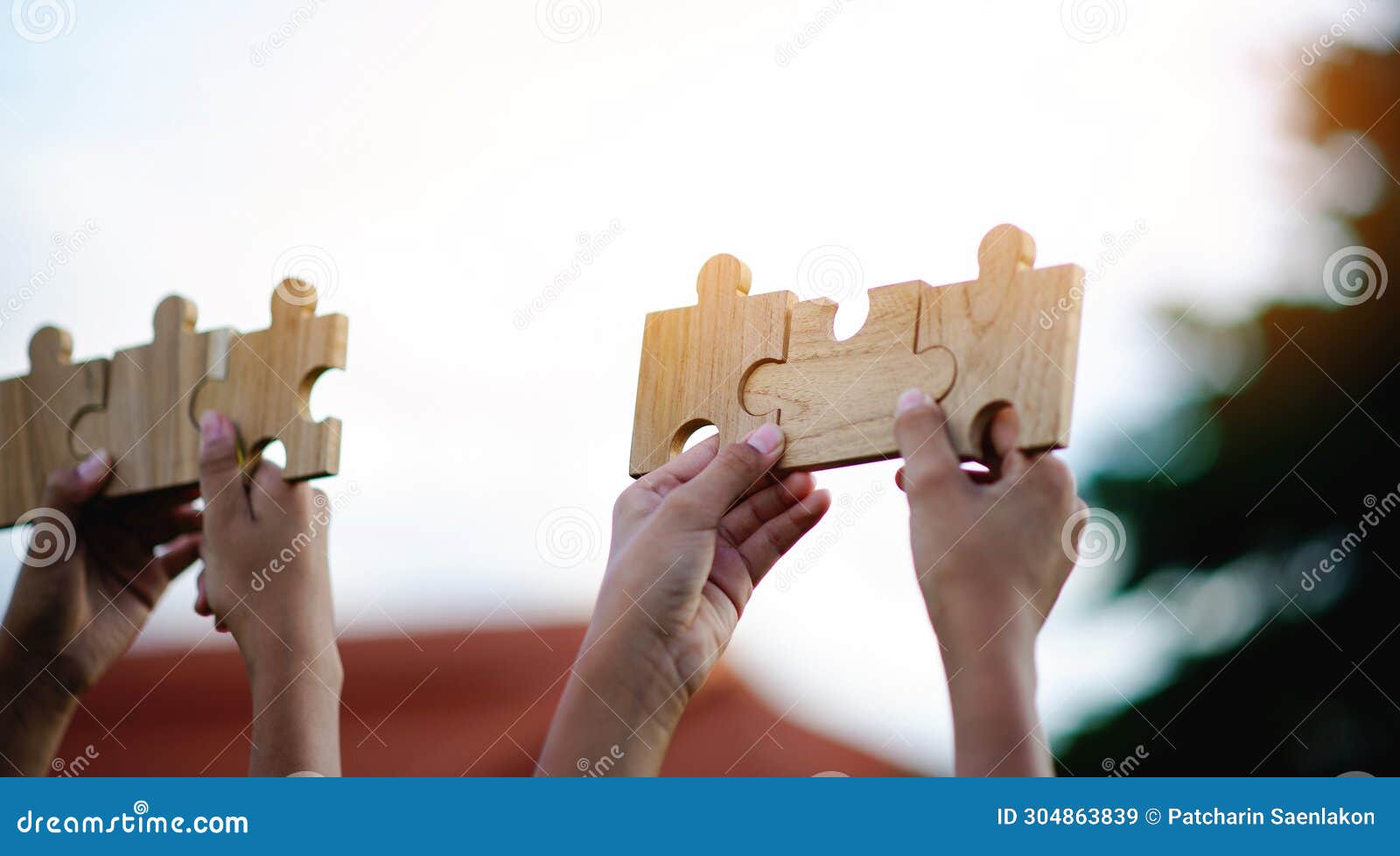 Puzzle of Great Group Cooperation, Unity and Happy Working Together ...