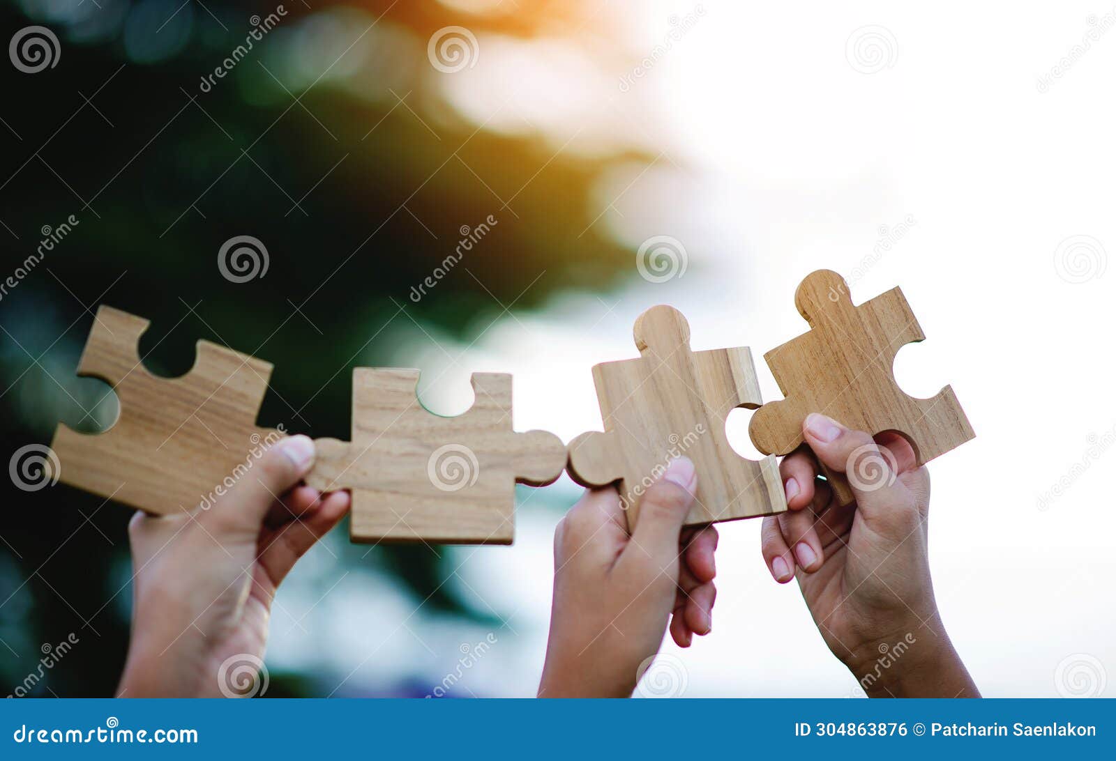 Puzzle of Great Group Cooperation, Unity and Happy Working Together ...