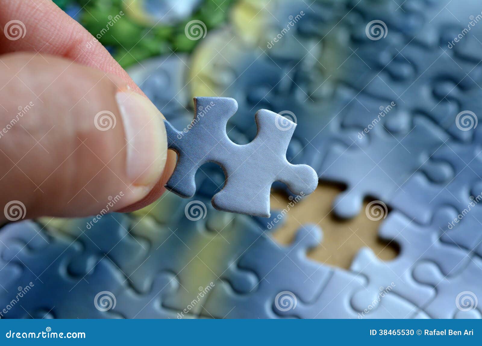 Jigsaw puzzle stock photo. Image of business, incomplete - 38465530