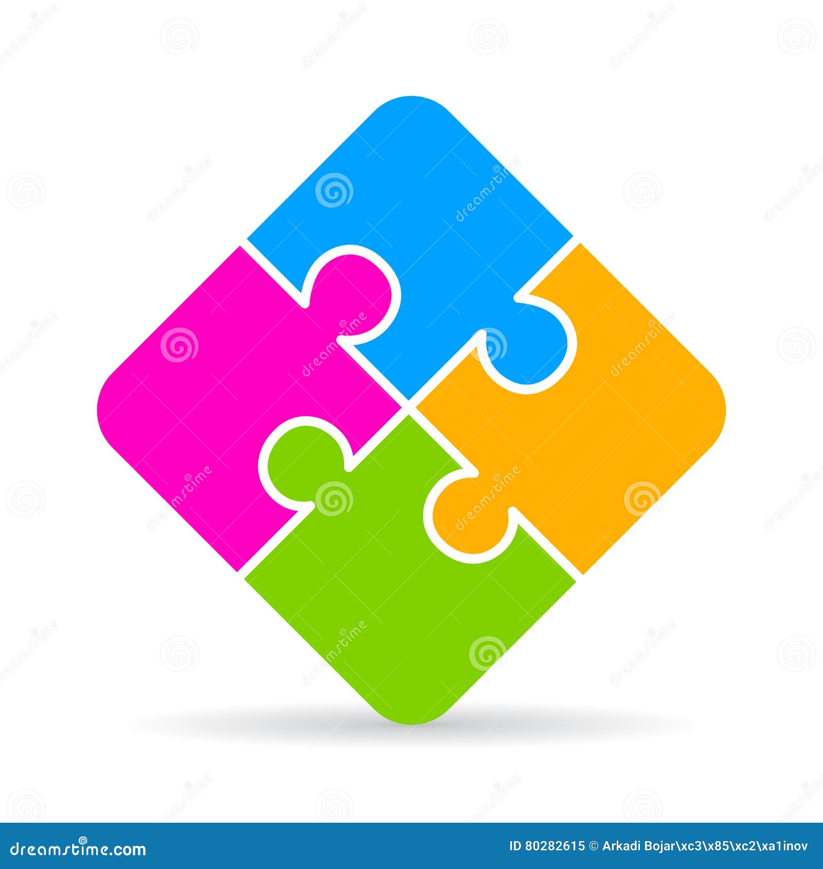 Jigsaw puzzle icon stock vector. Illustration of match - 80282615