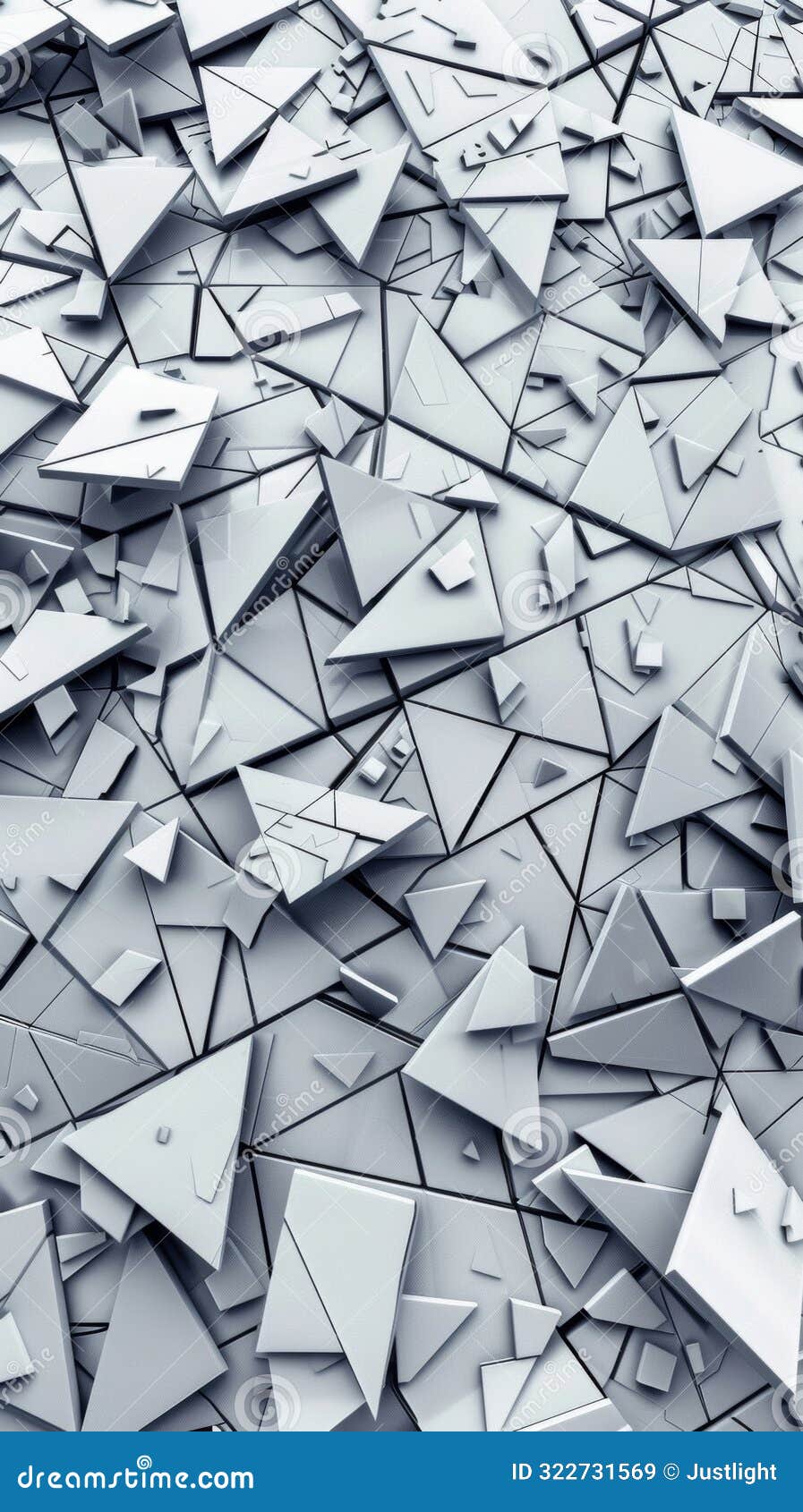 A Jigsaw Puzzle of Interconnected Triangles Forming a Mazelike Pattern ...