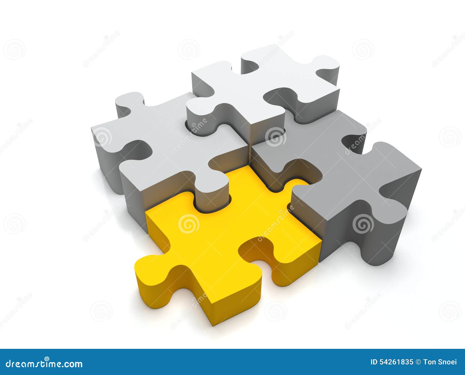 Jigsaw Puzzle stock illustration. Illustration of yellow - 54261835