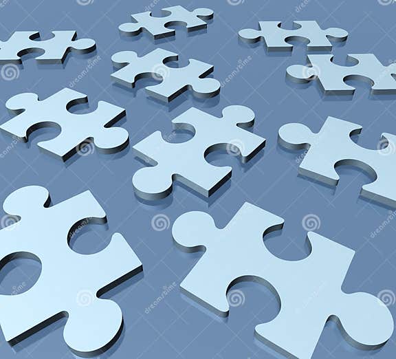 Jigsaw Puzzle Mess Disorganized Stock Illustration - Illustration of ...